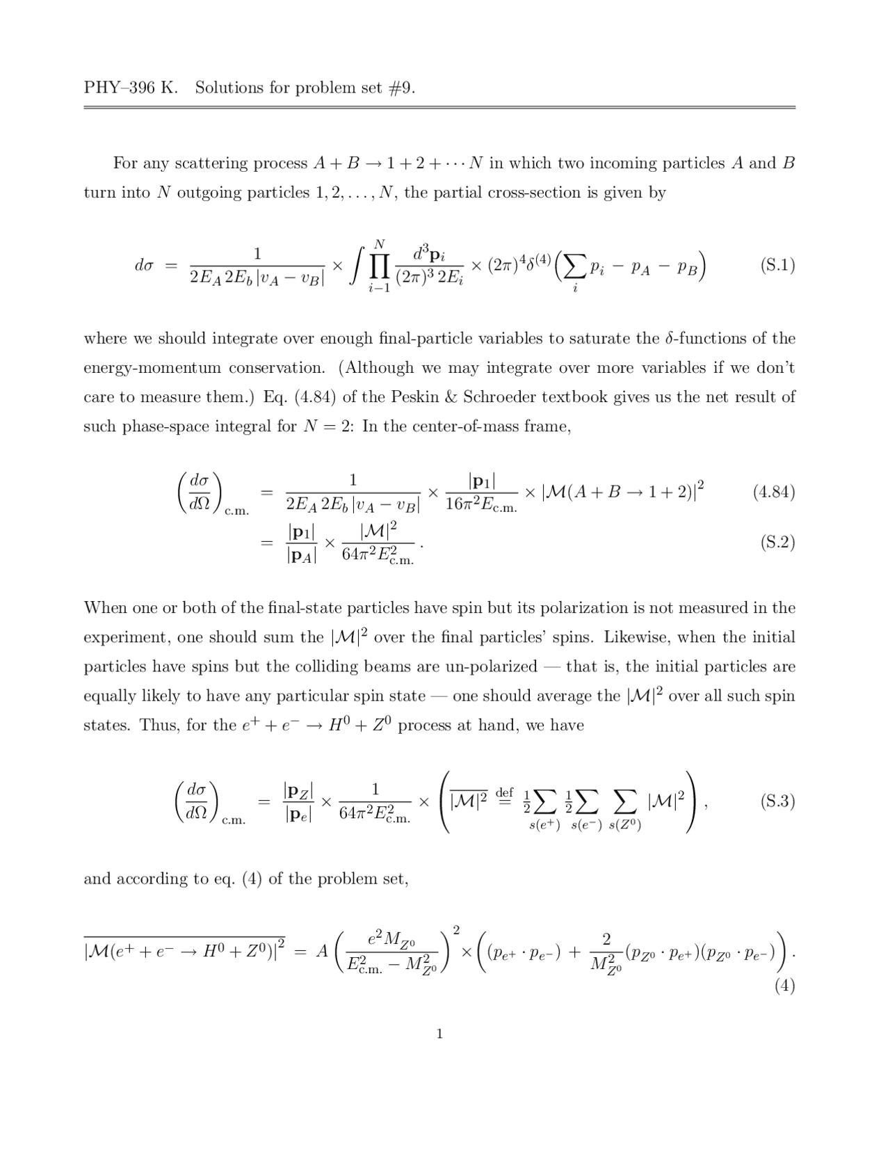 Problem Set 2 Solved Questions Quantum Field Theory I Phy 396k