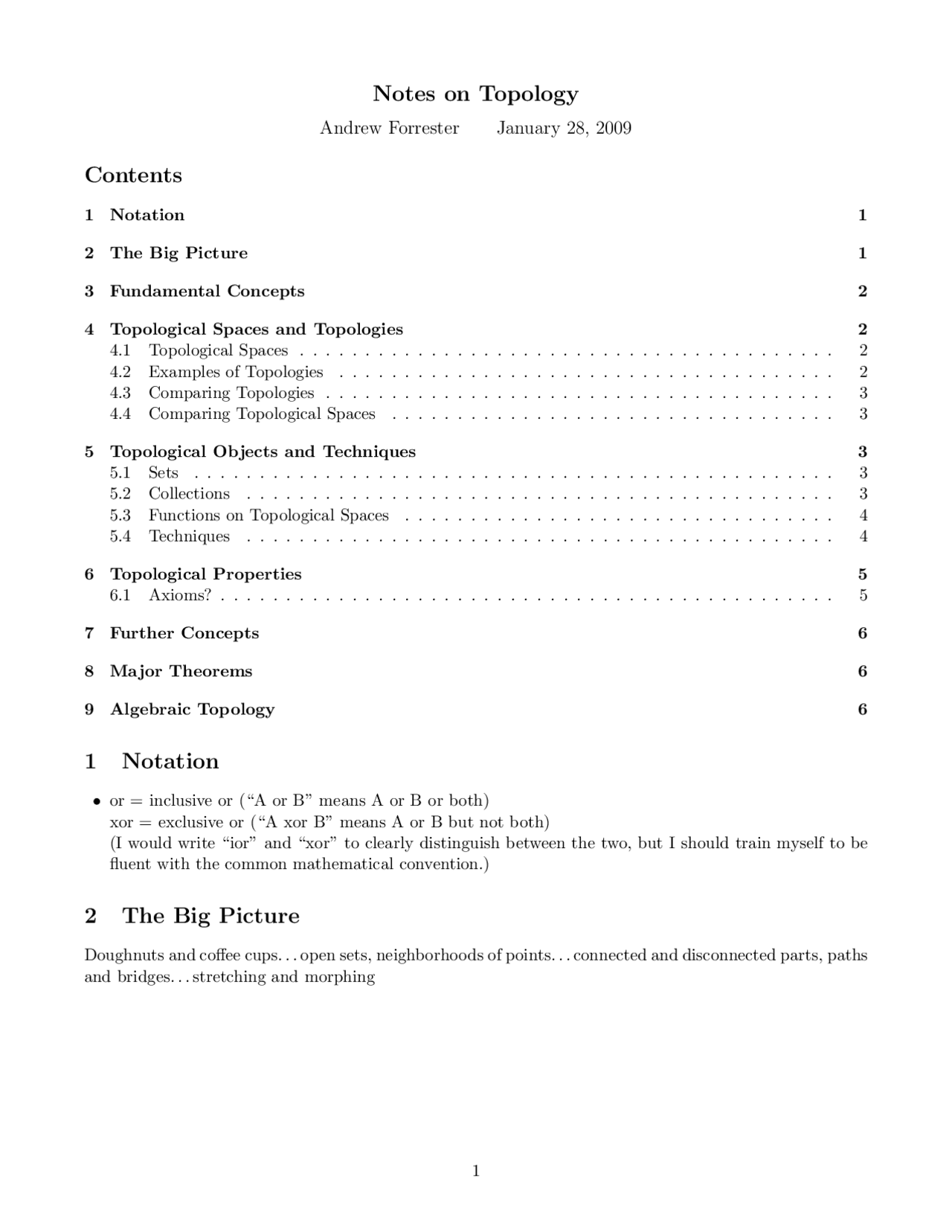 Notes On Topology And Techniques Cryptography Math 0209a Docsity