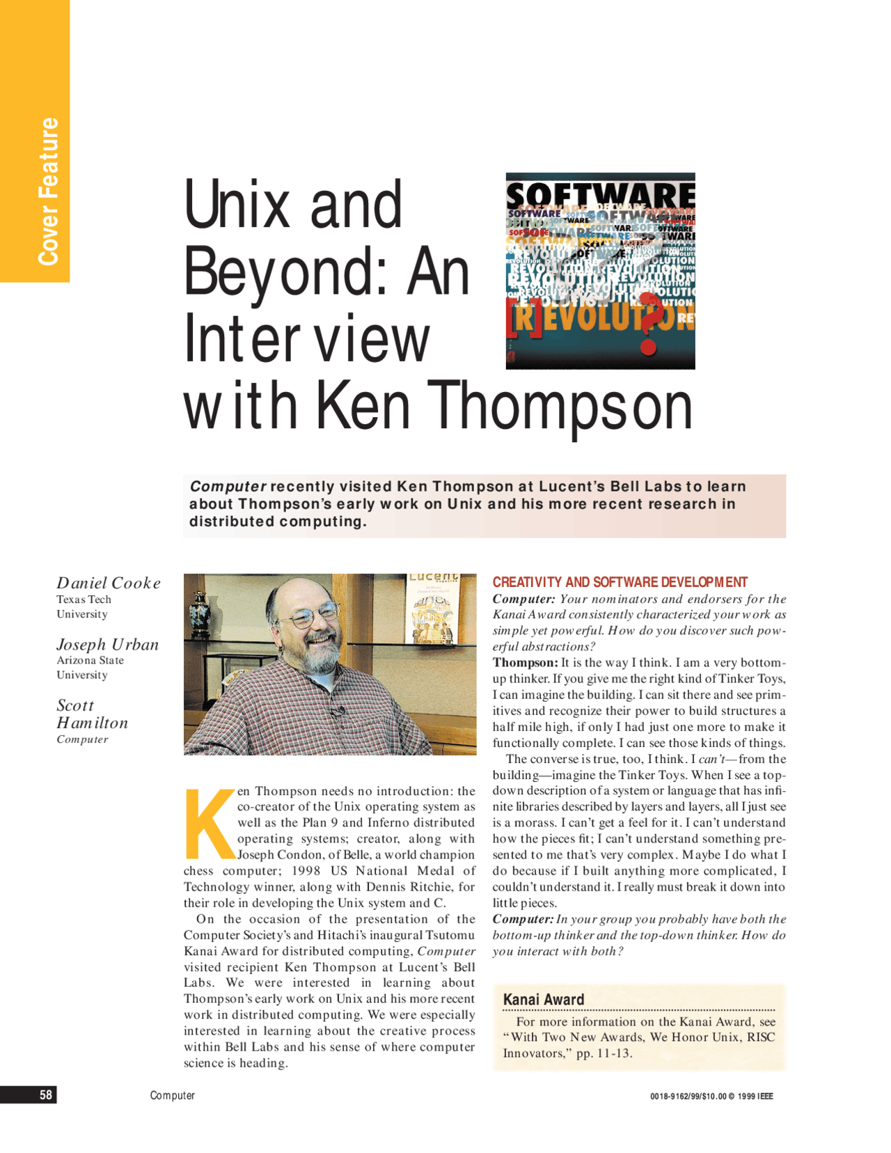 Creativity And Software Development Operating System Kernels Csce