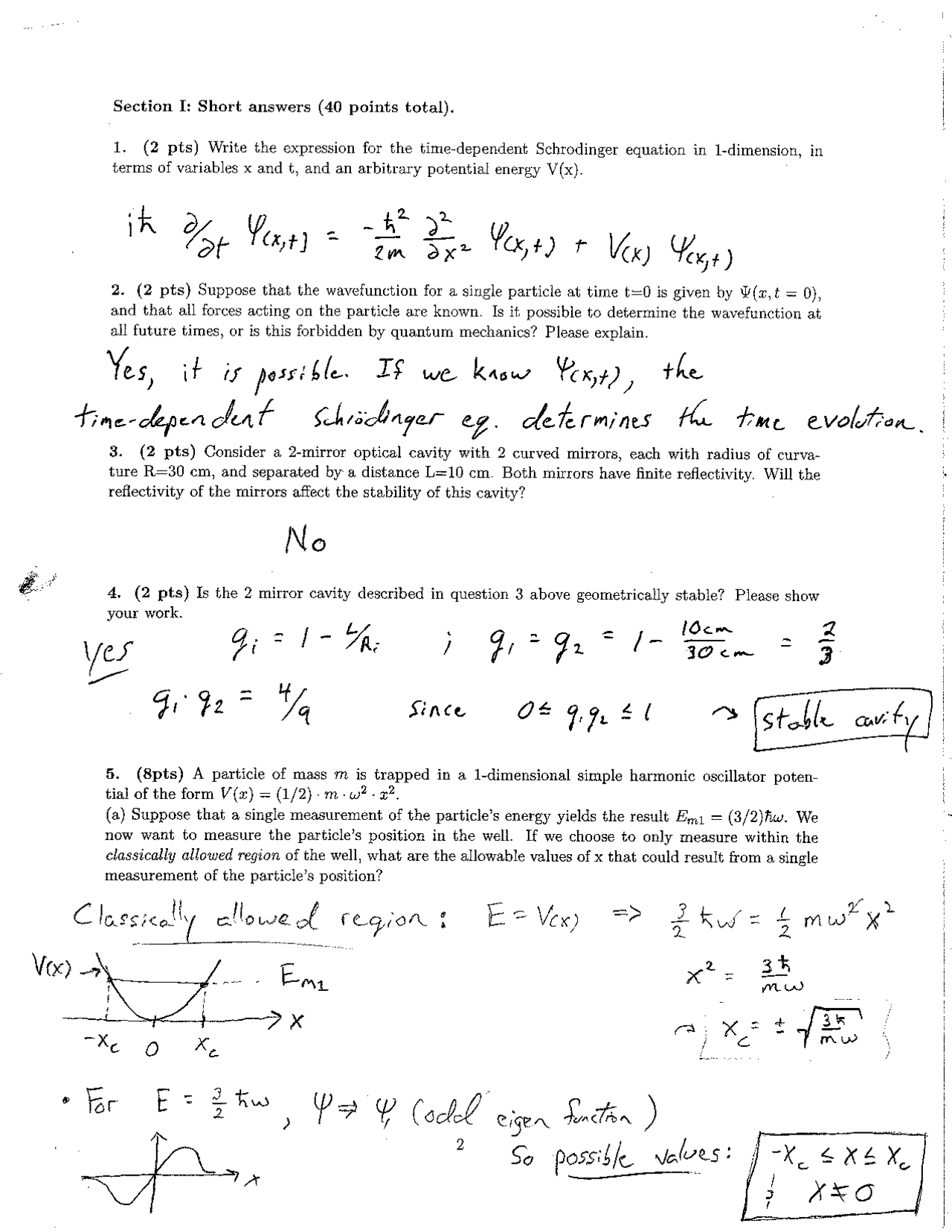 14 Short Questions With Answer Exam 1 Lasers And Solid State Devices