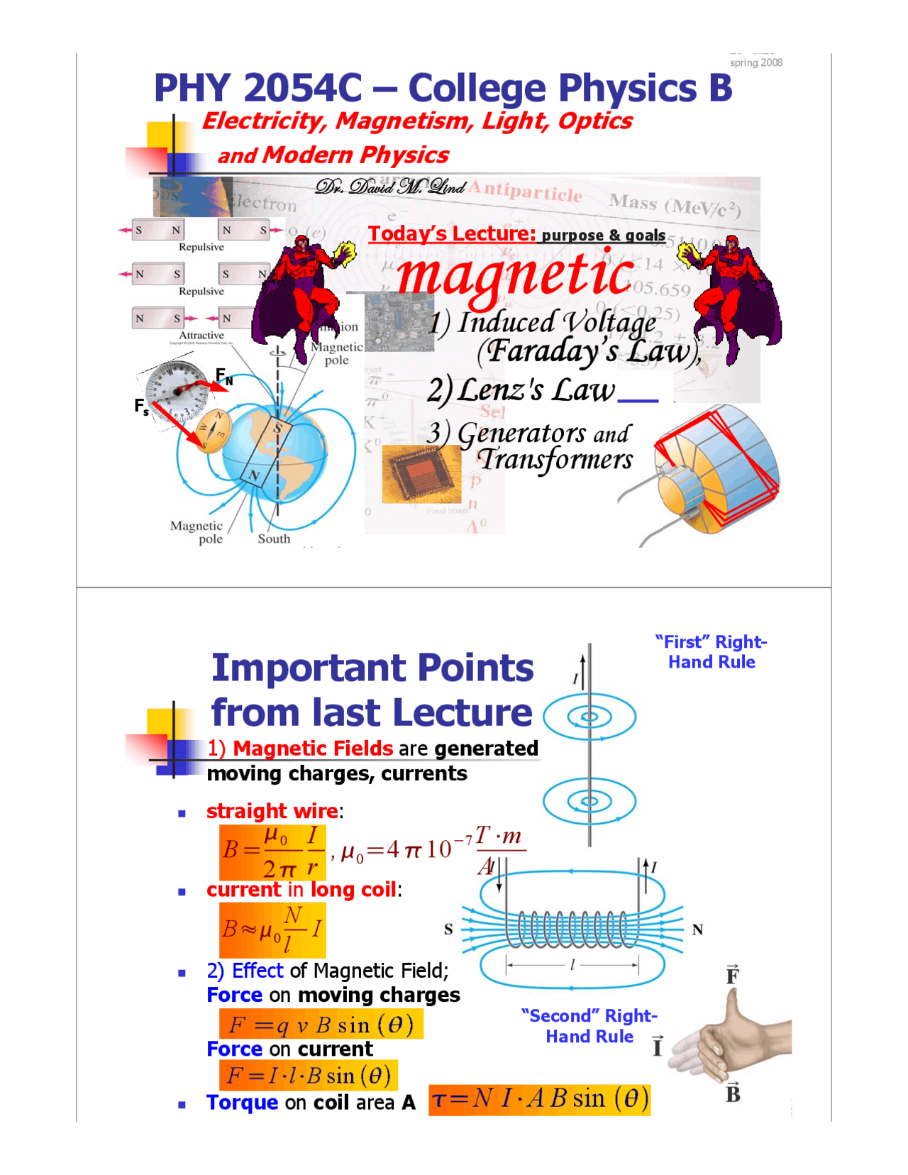Notes on Electricity, Magnetism, Light and Optics - College Physics B ...