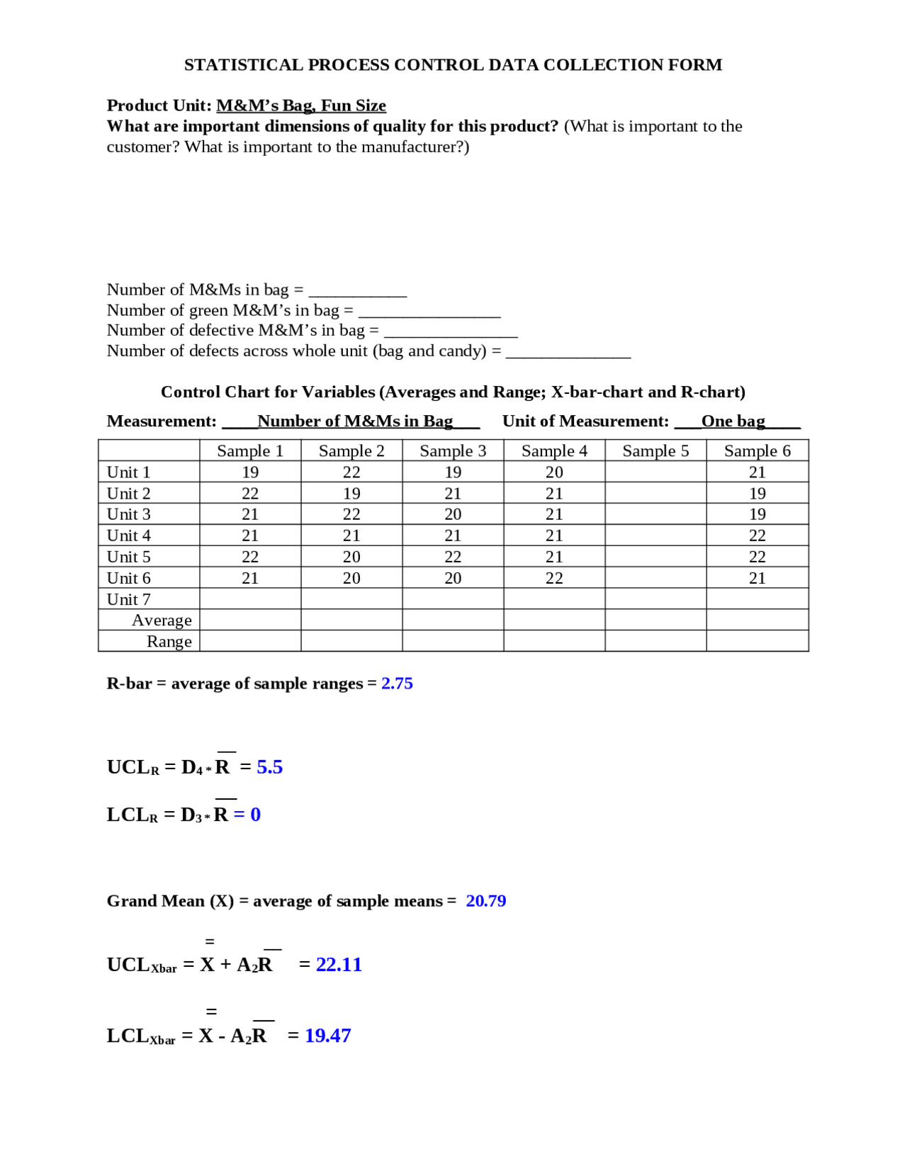 Statistical Process Control Data Collection - Lecture Notes | MD 021 ...
