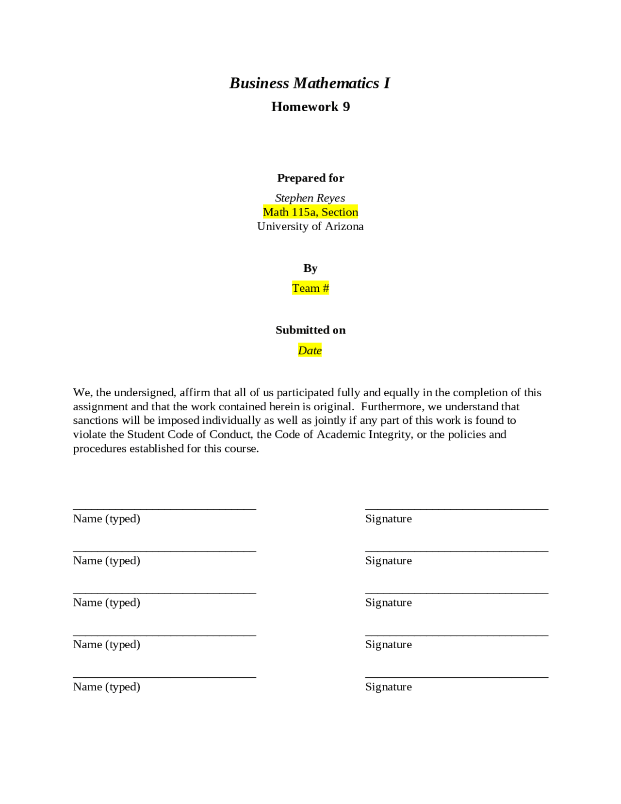 Business Mathematics I Homework 9: Random Sampling Exercises - Prof ...