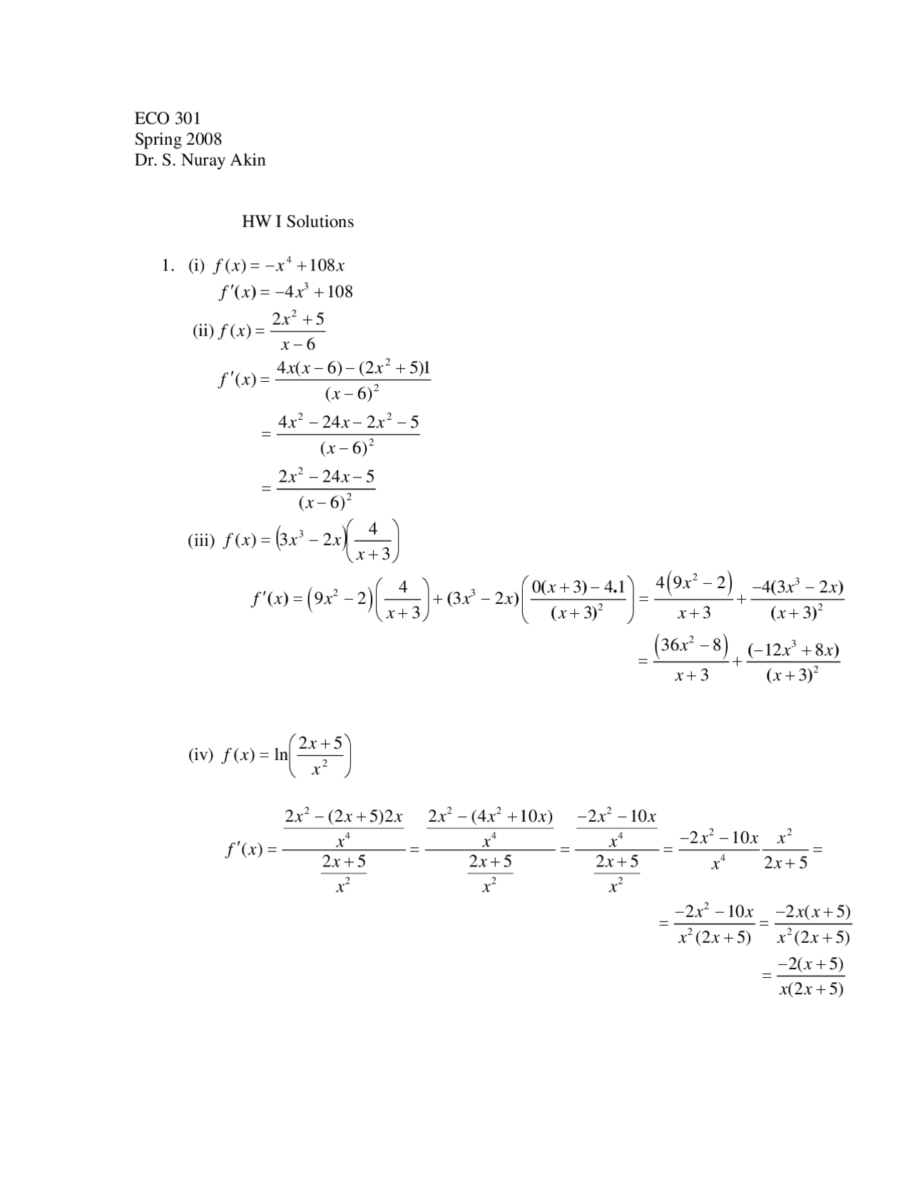 Macroeconomics Theory Homework One Solutions Eco 301 Docsity