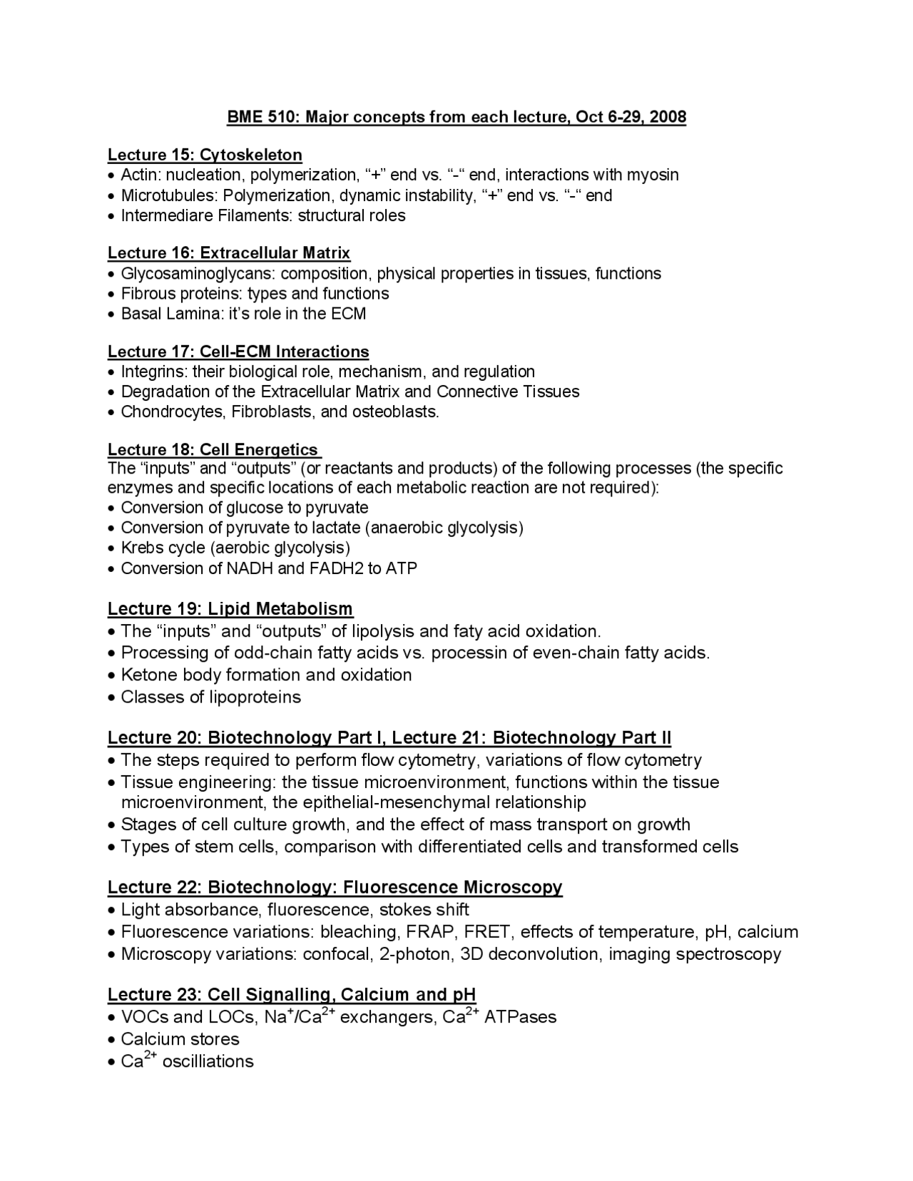 Cytoskeleton - Biology for Biomedical Engineering - Lecture Notes | BME ...