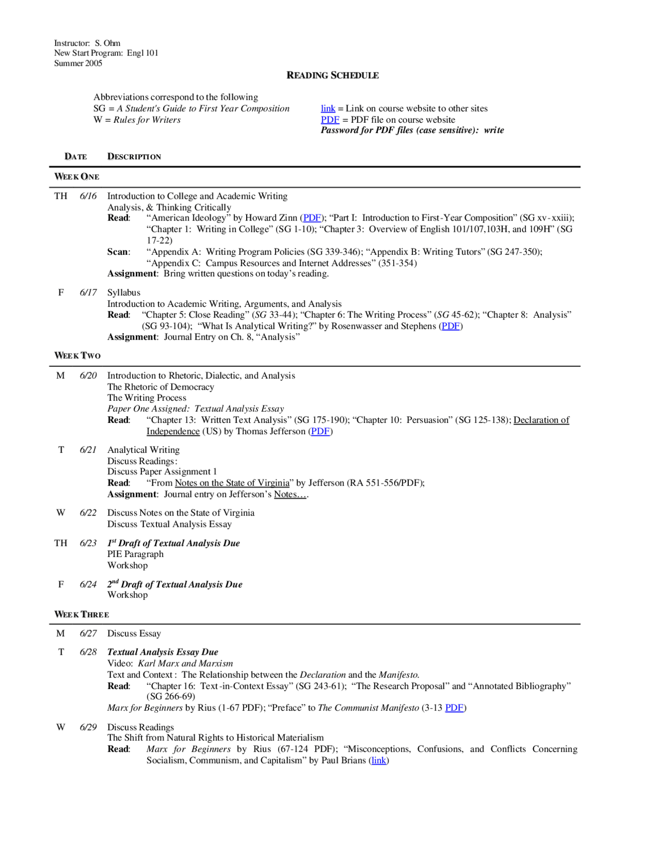 Introduction of First-Year Composition - Lecture Notes | ENGL 101 - Docsity