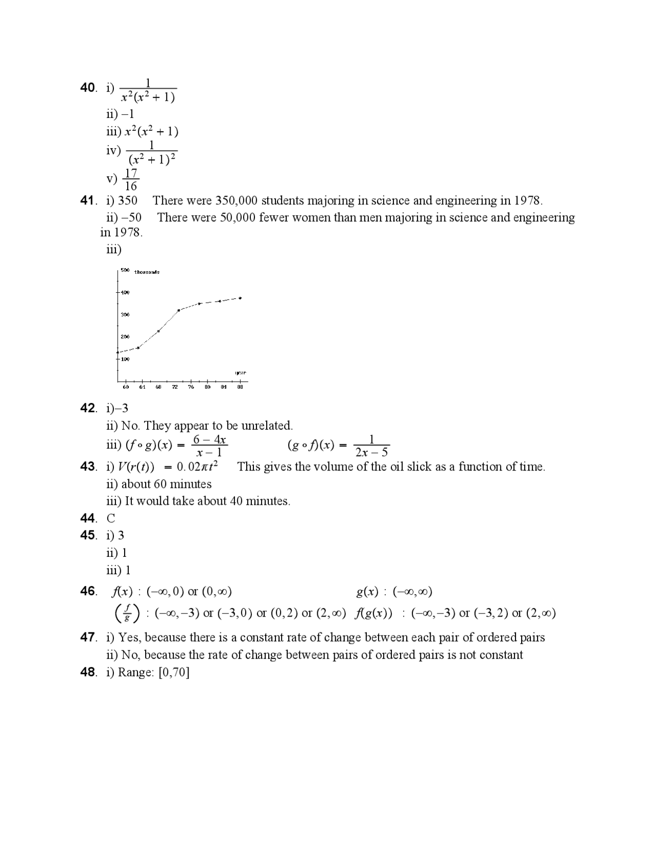 Test Two With Answers College Algebra Math 110 Docsity