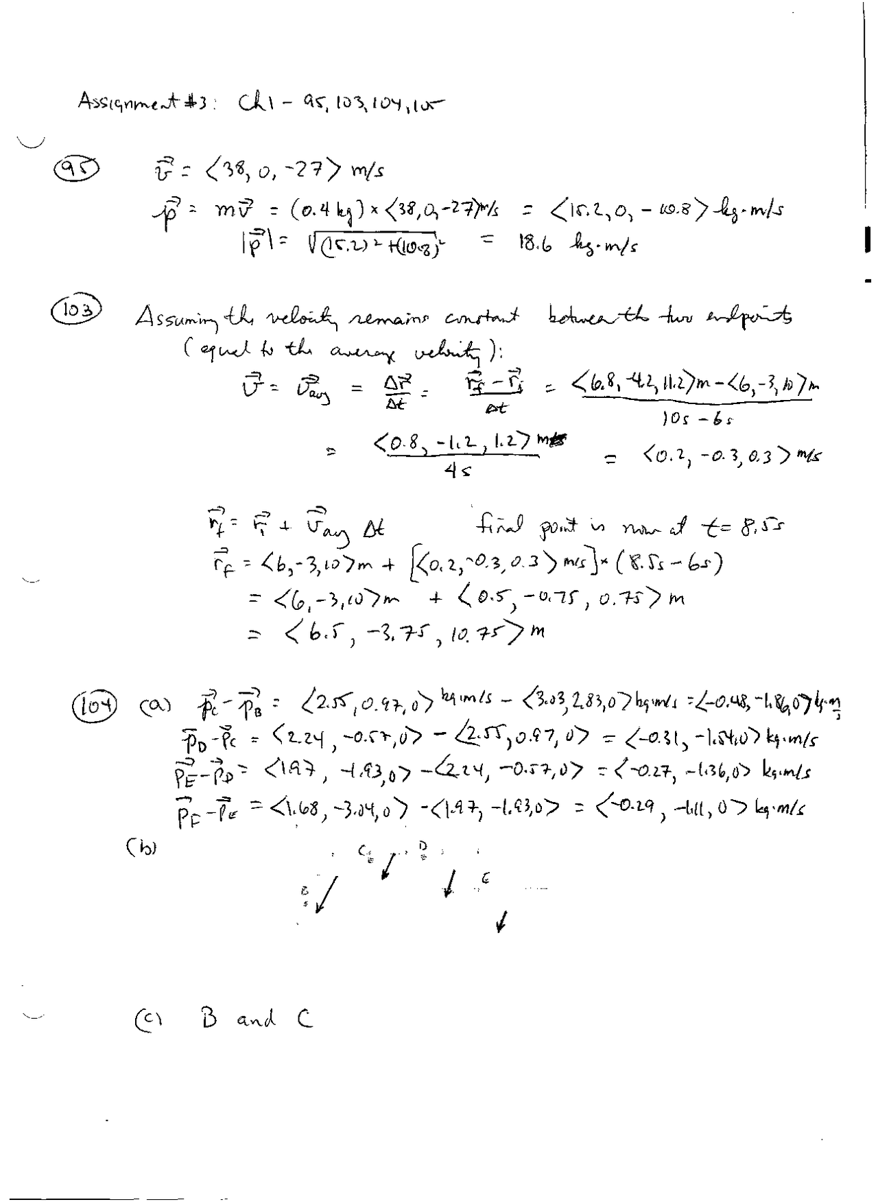 Assignment 1 With 4 Problems Solved General Physics With Calculus