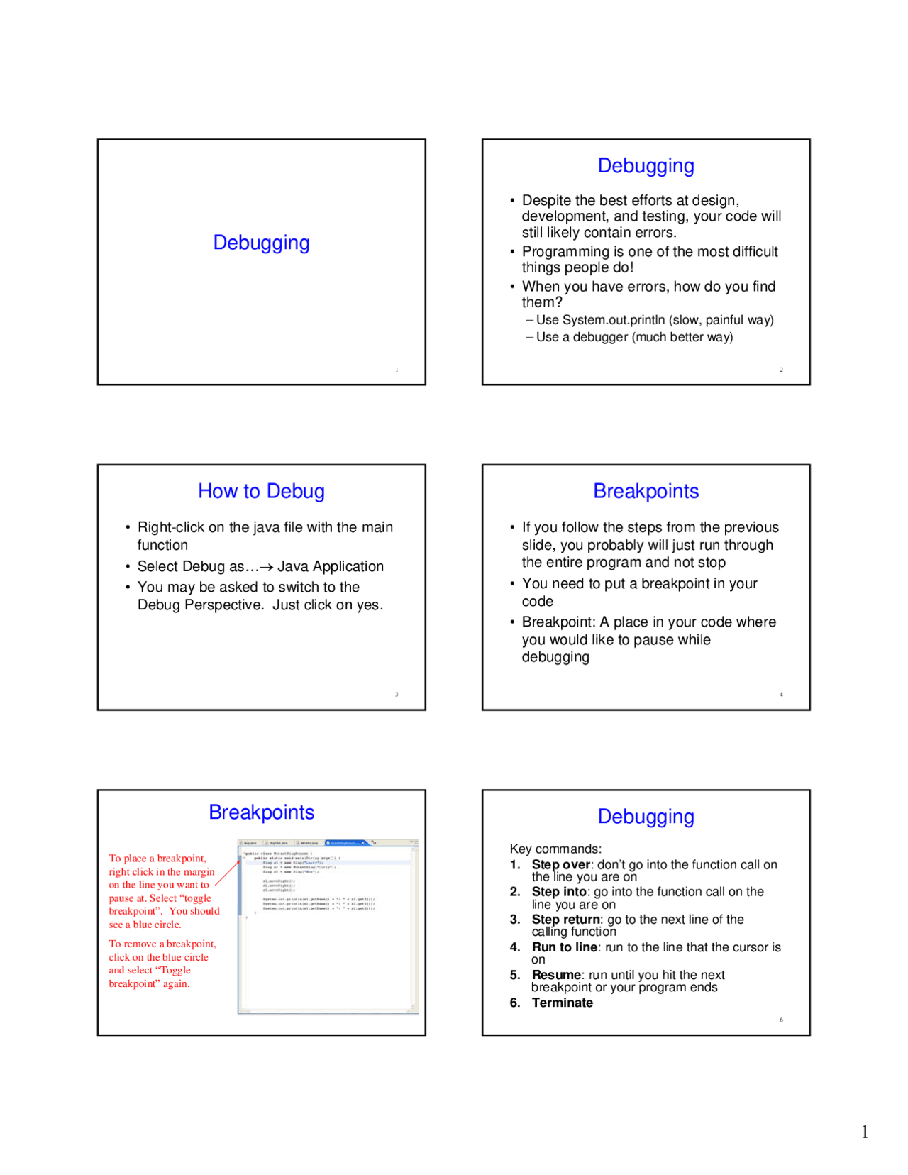 Debugging Introduction To Computer Science Ii Cs 162 Docsity 9270