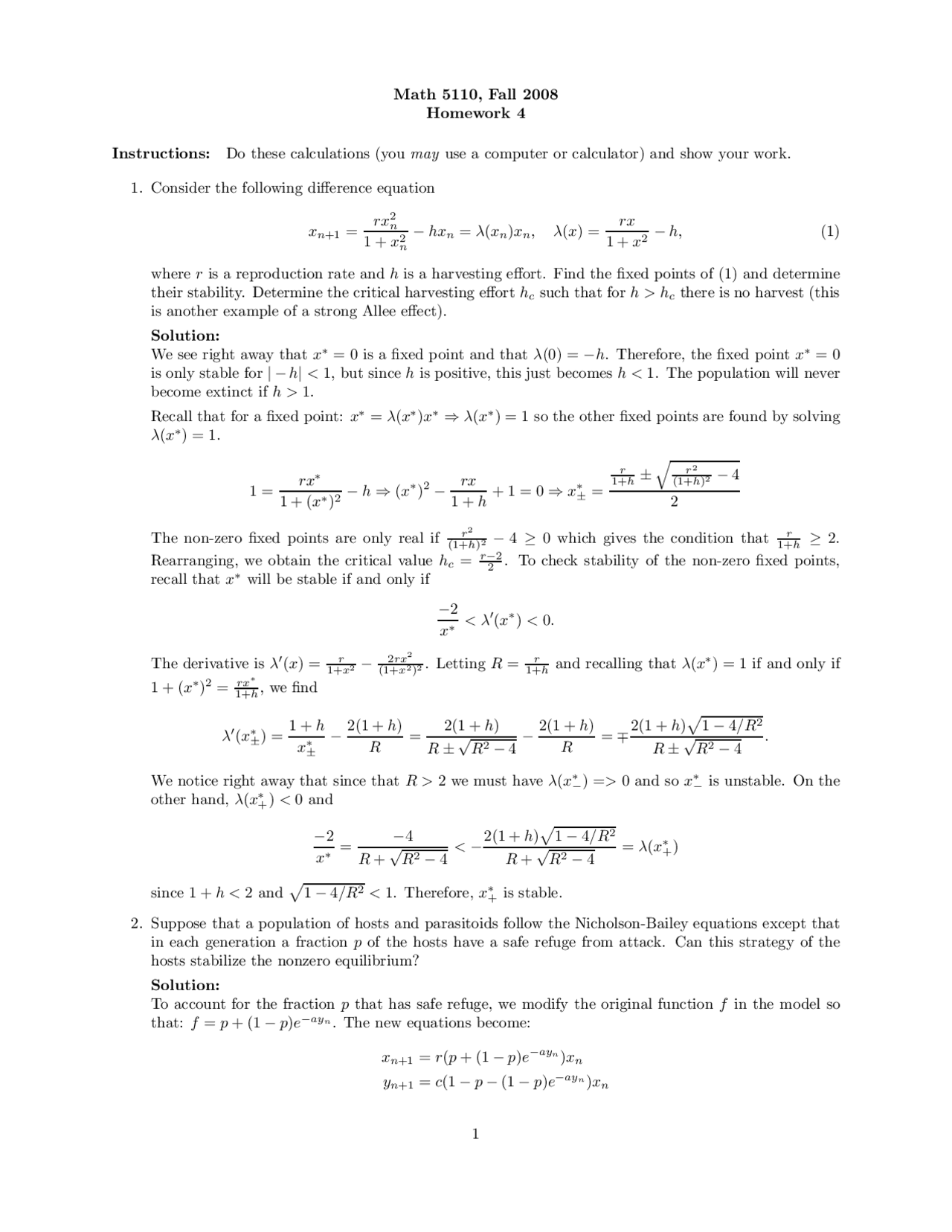 Homework 4 Solutions Differential Geometry Math 5110 Docsity