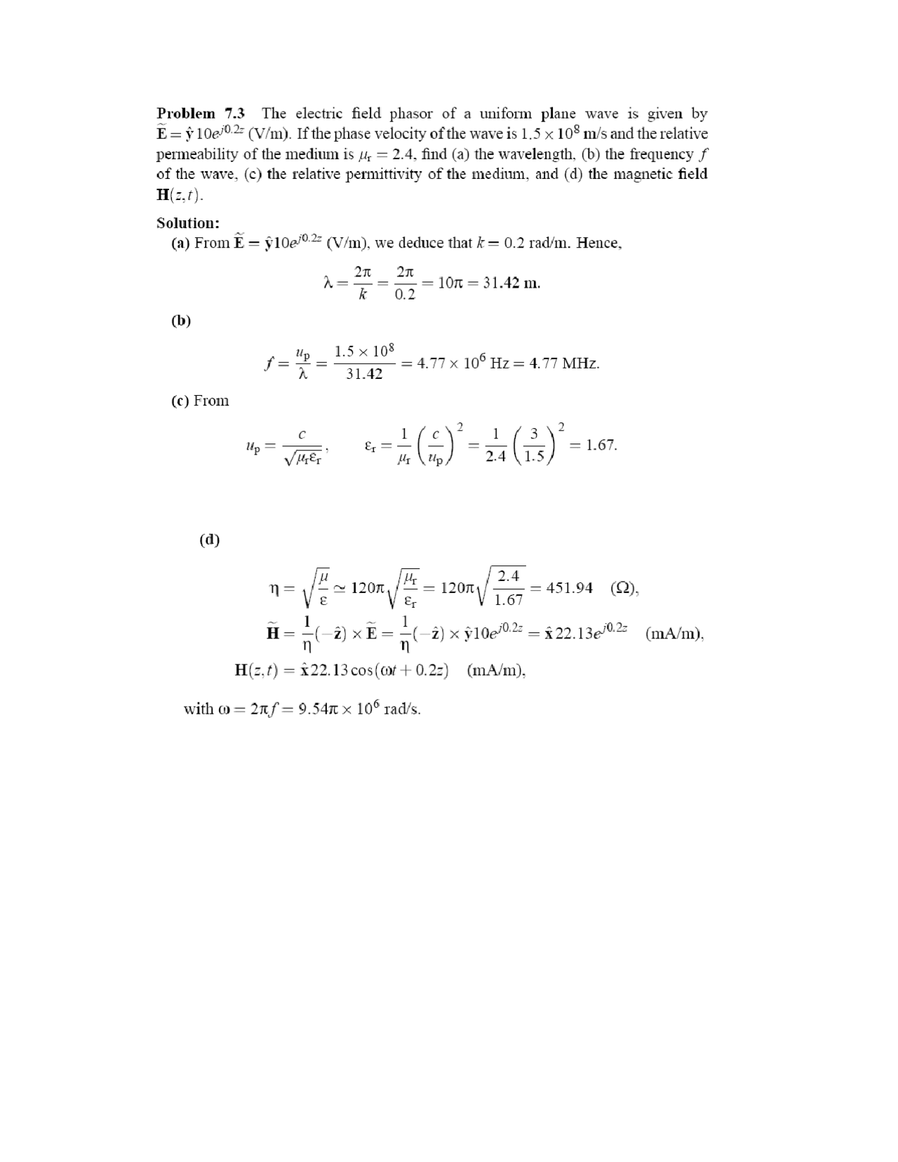 Solution Of Problems Fundamentals Of Electromagnetics And