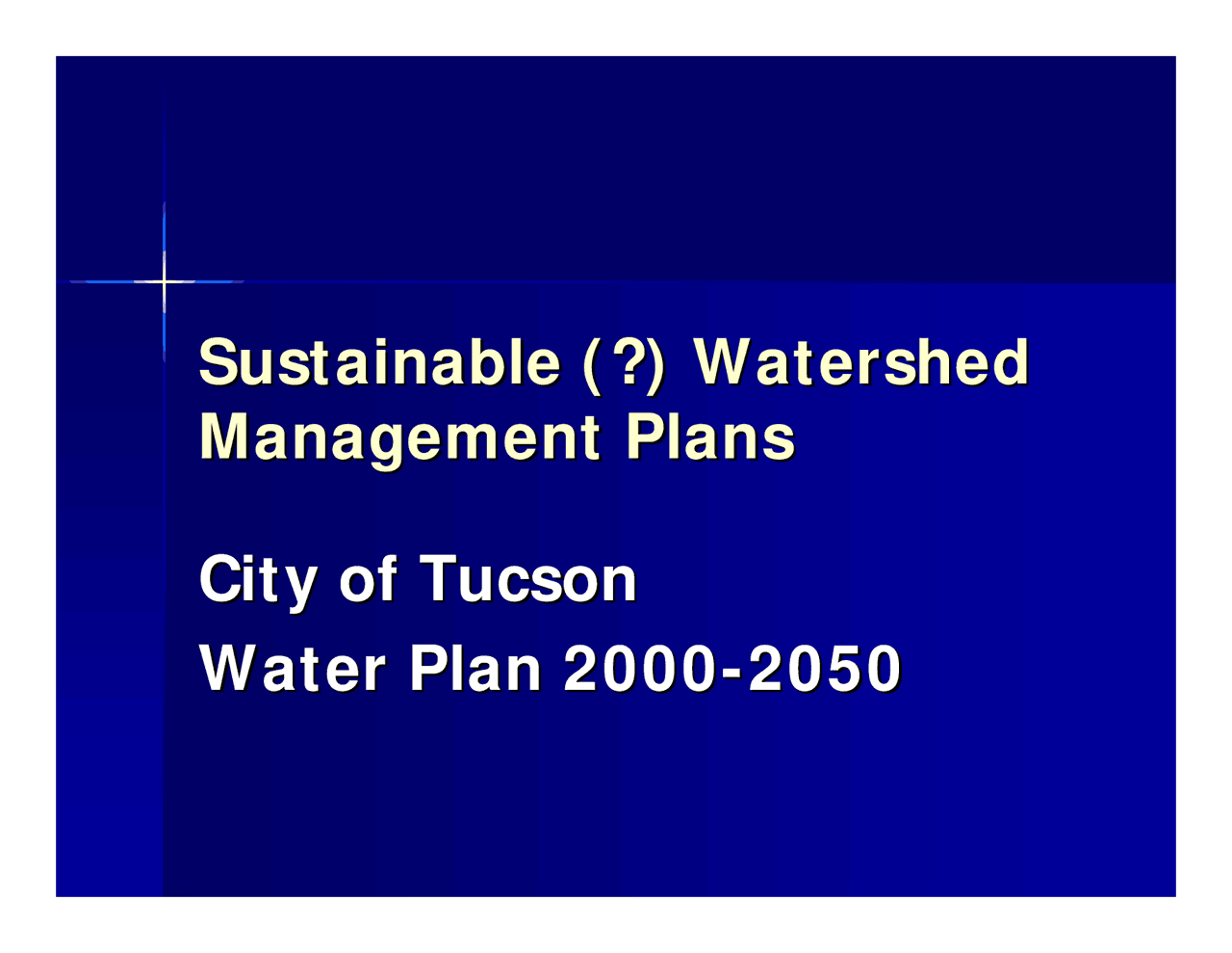 Sustainable Watershed Management Plans Lecture Slides Esm 224 Docsity
