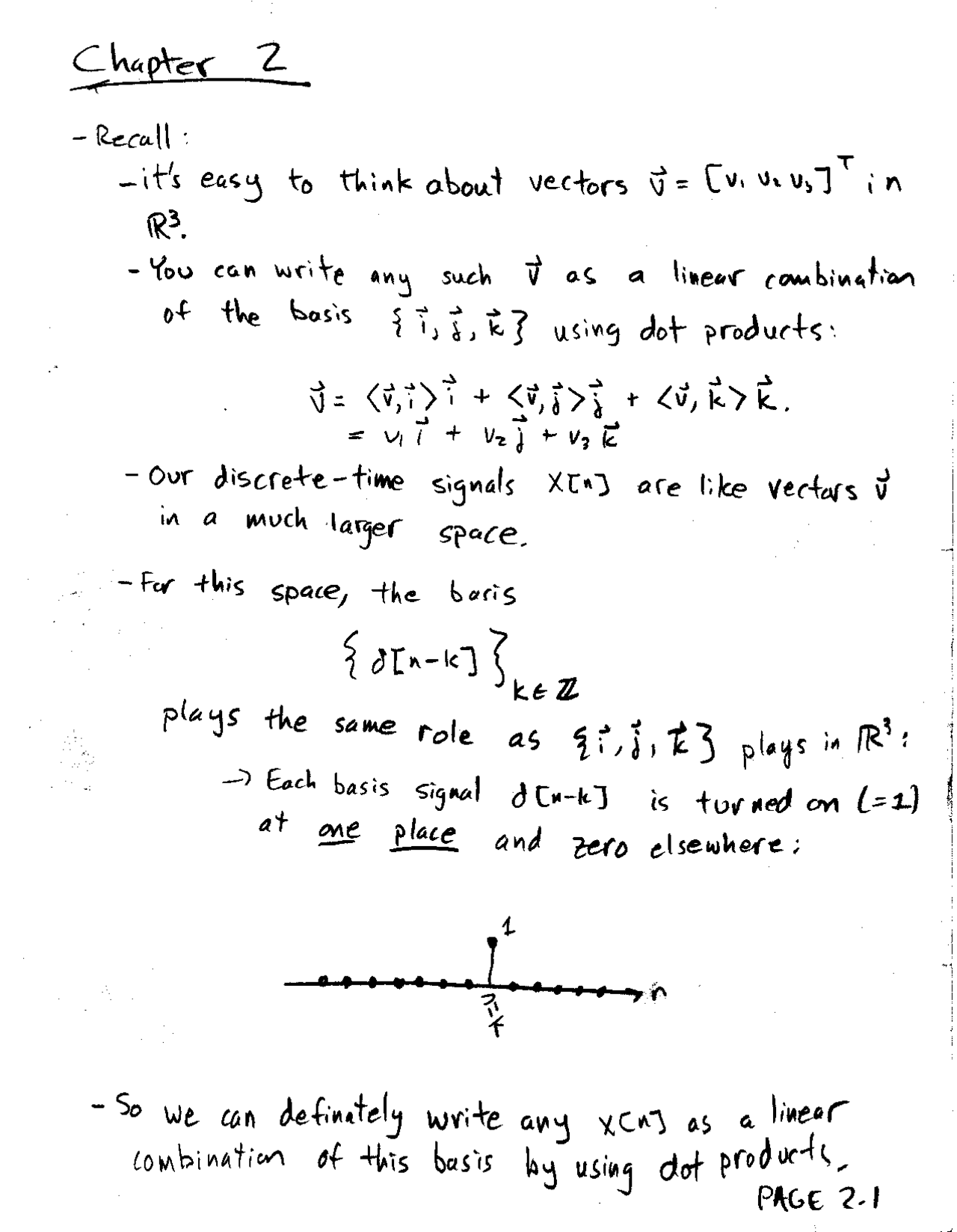 Notes On Dot Product Signals And Systems Ece 3793 Docsity