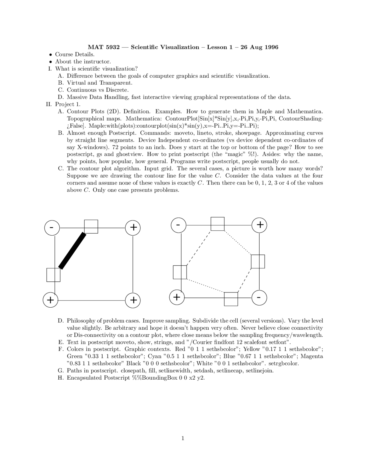 Scientific Visualization Project 1 Fall 1996 Mat 5932 Docsity