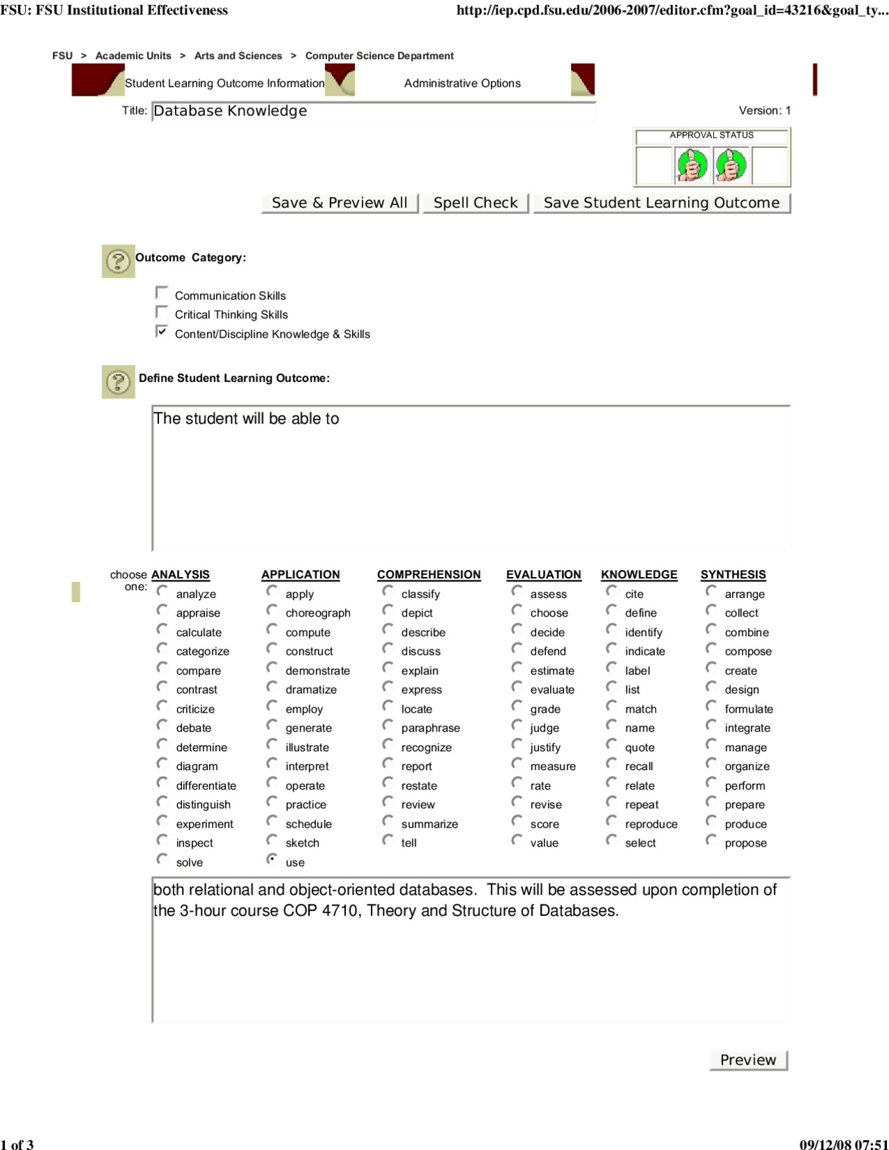 Assessment And Evaluation Process Handout Cop 4710 Docsity