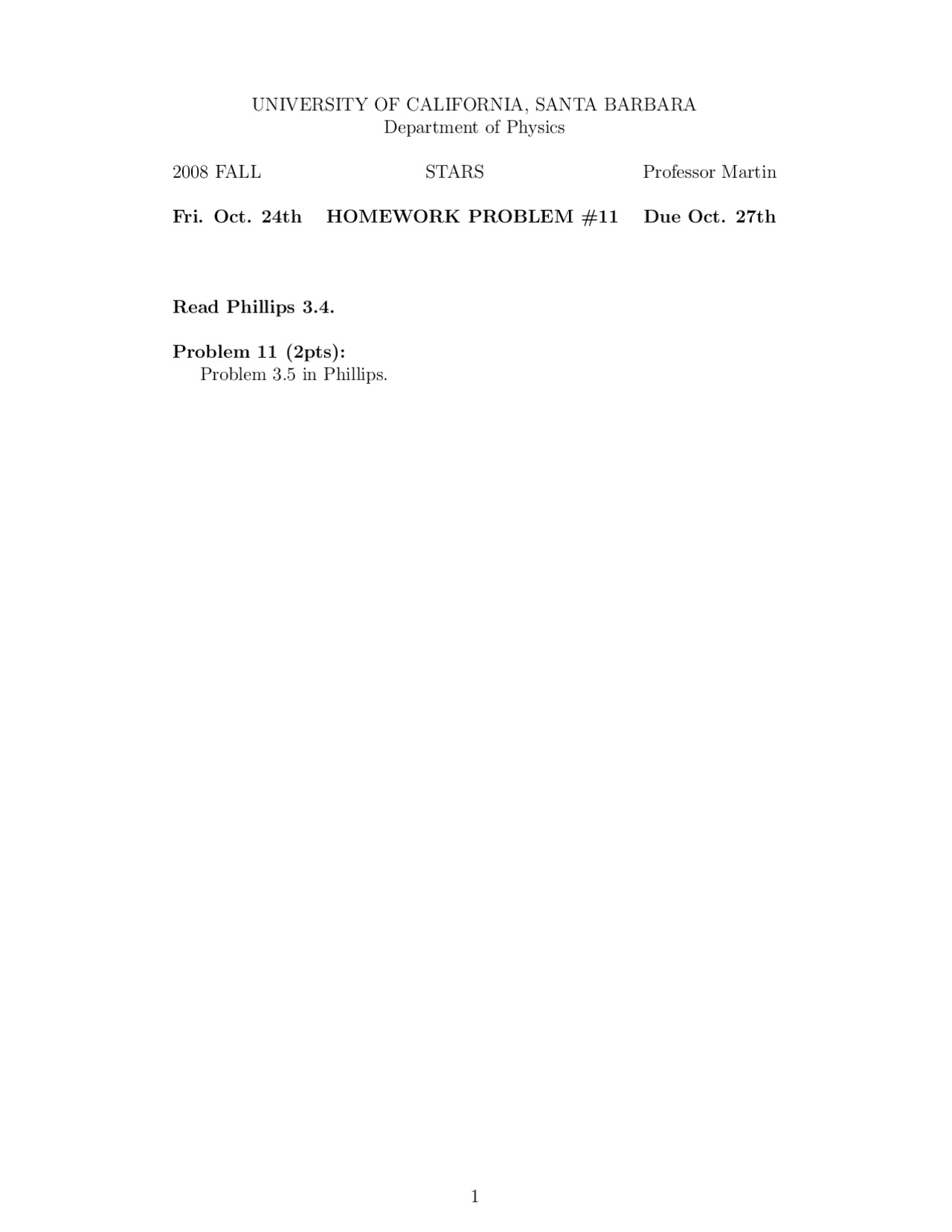 Homework Problem 11 Stellar Structure And Evolution Phys 132 Docsity