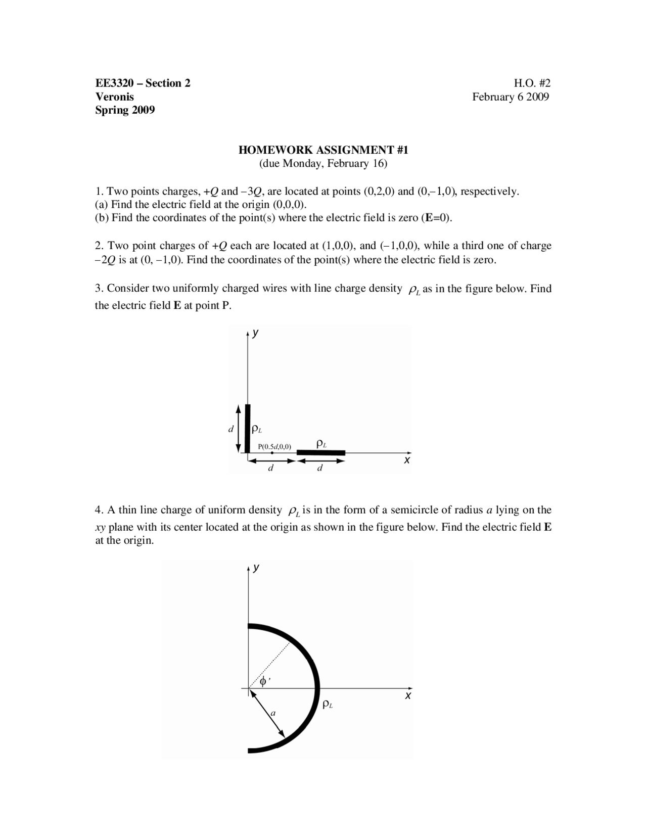 4 Questions For Assignment 1 Elementary Magnetic Fields Ee 3320