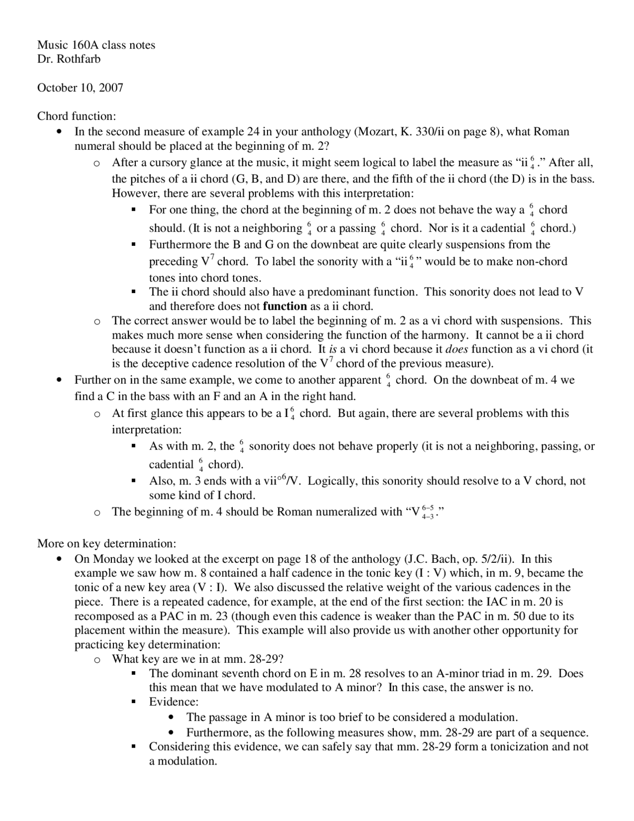 Notes On Chord Functions Structure Of Engineering Ling 160 Docsity