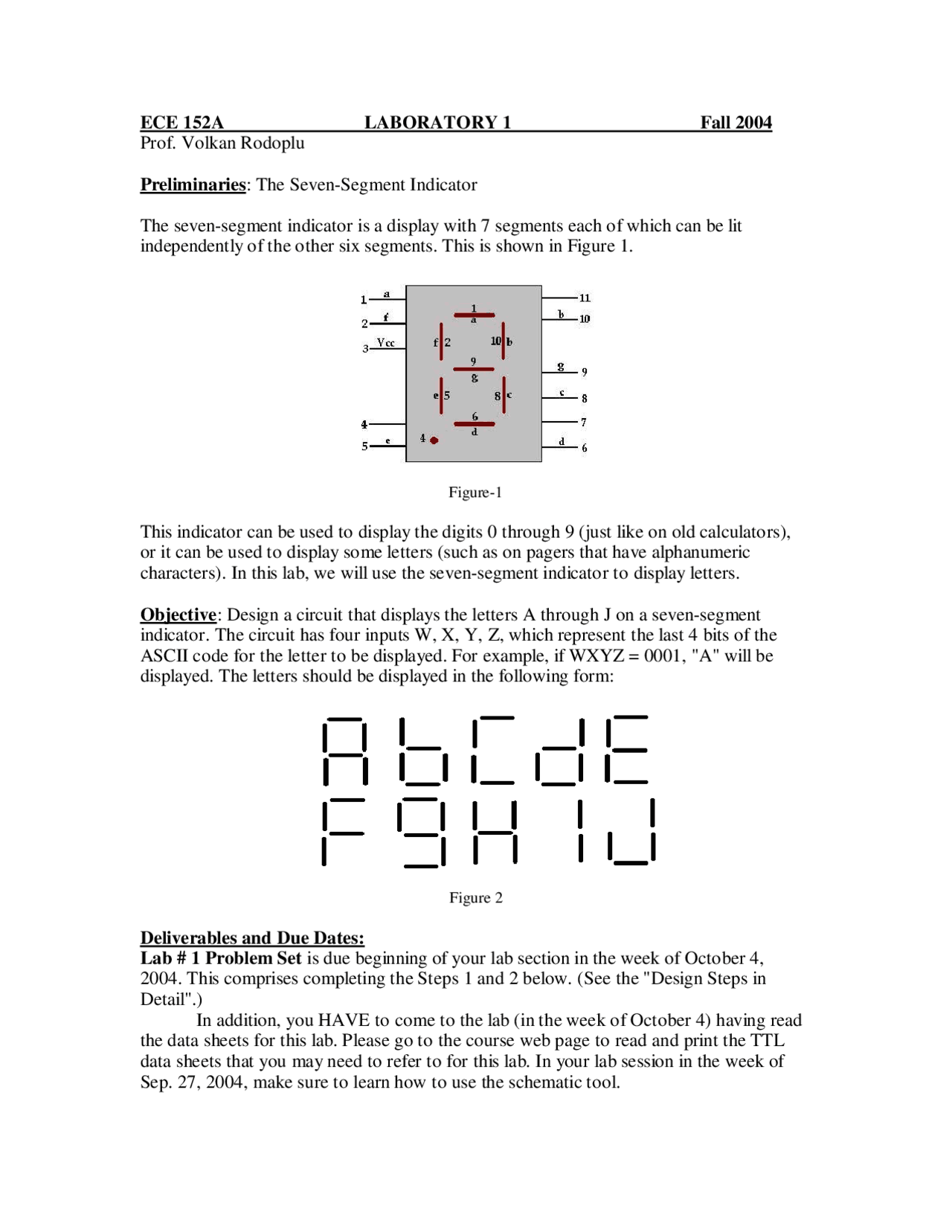 Lab The Seven Segment Indicator Neurobiology Ii Mcdb 152 Docsity