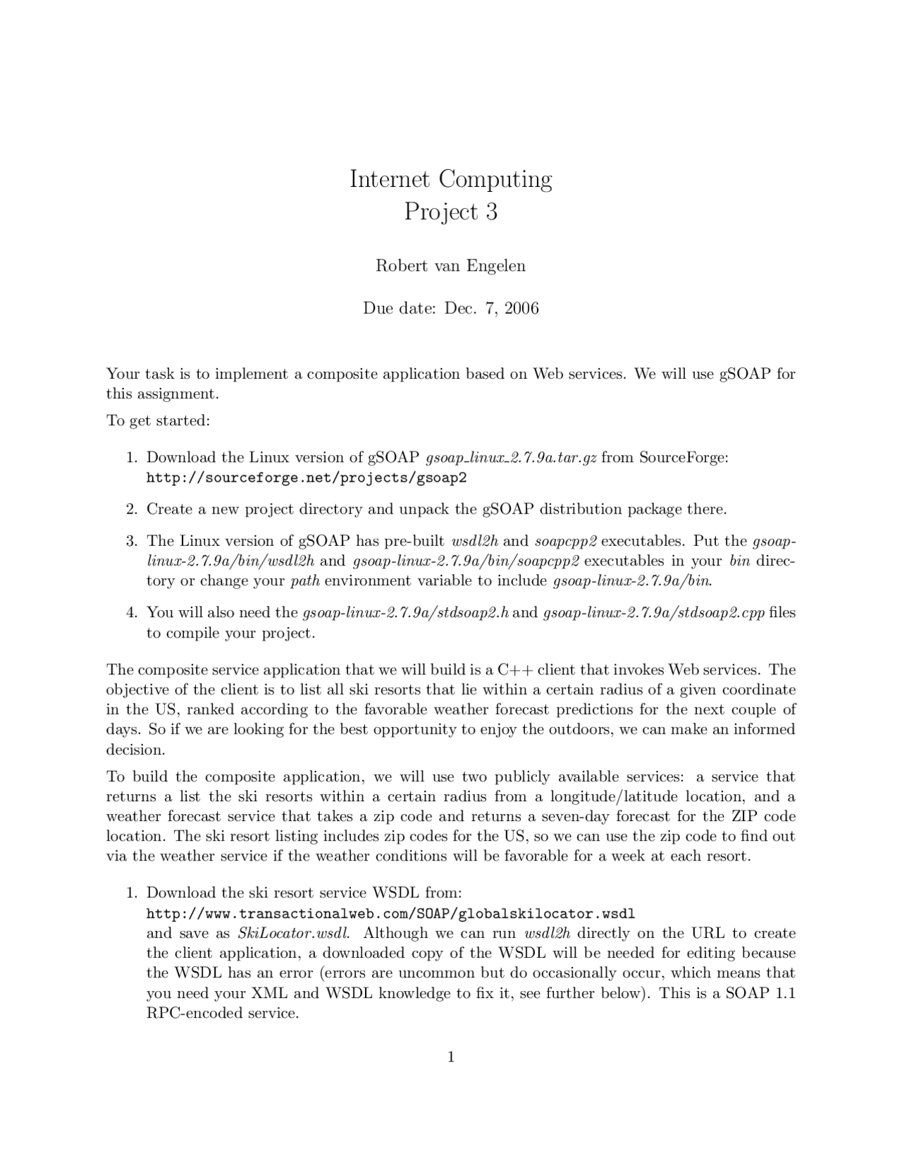 Internet Computing - Monte Carlo Methods – Project 3 | CIS 5930 - Docsity