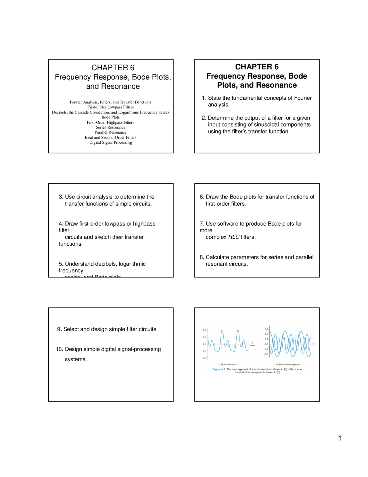 Slides On Frequency Response Bode Plots And Resonance Ee 100 Docsity