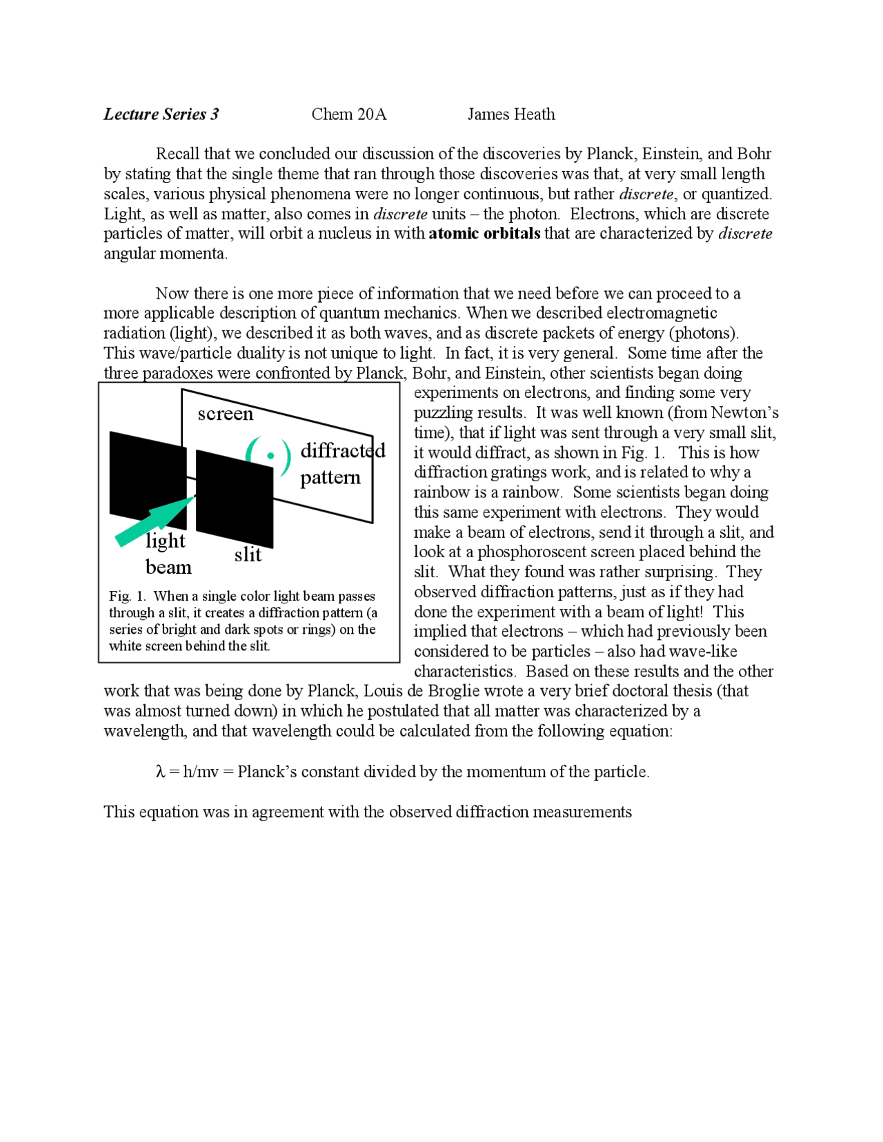 Lecture Notes Atomic Orbitals Chemical Structure Chem 20a Docsity