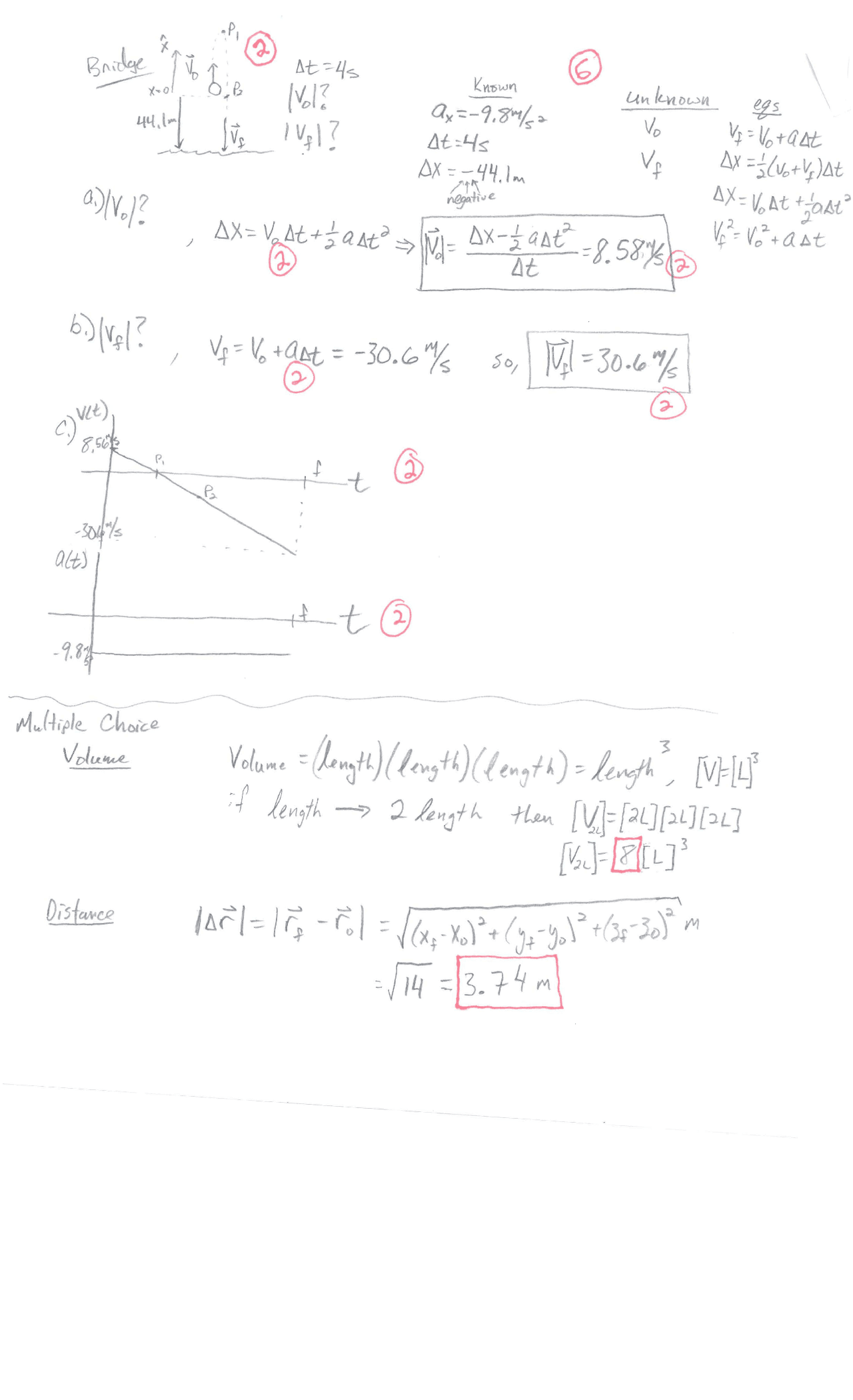 Exam Questions With Solutions General Physics Ph 201 Docsity