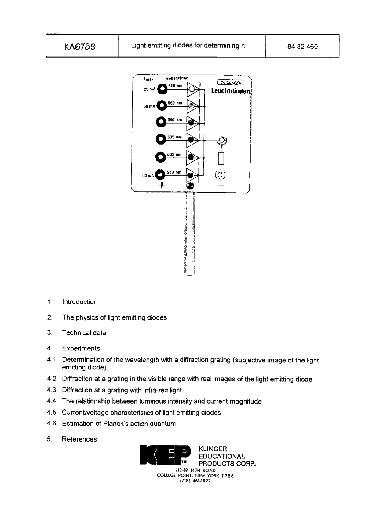 Light Emitting Diodes for Determining - Lab | PHY 4822L - Docsity