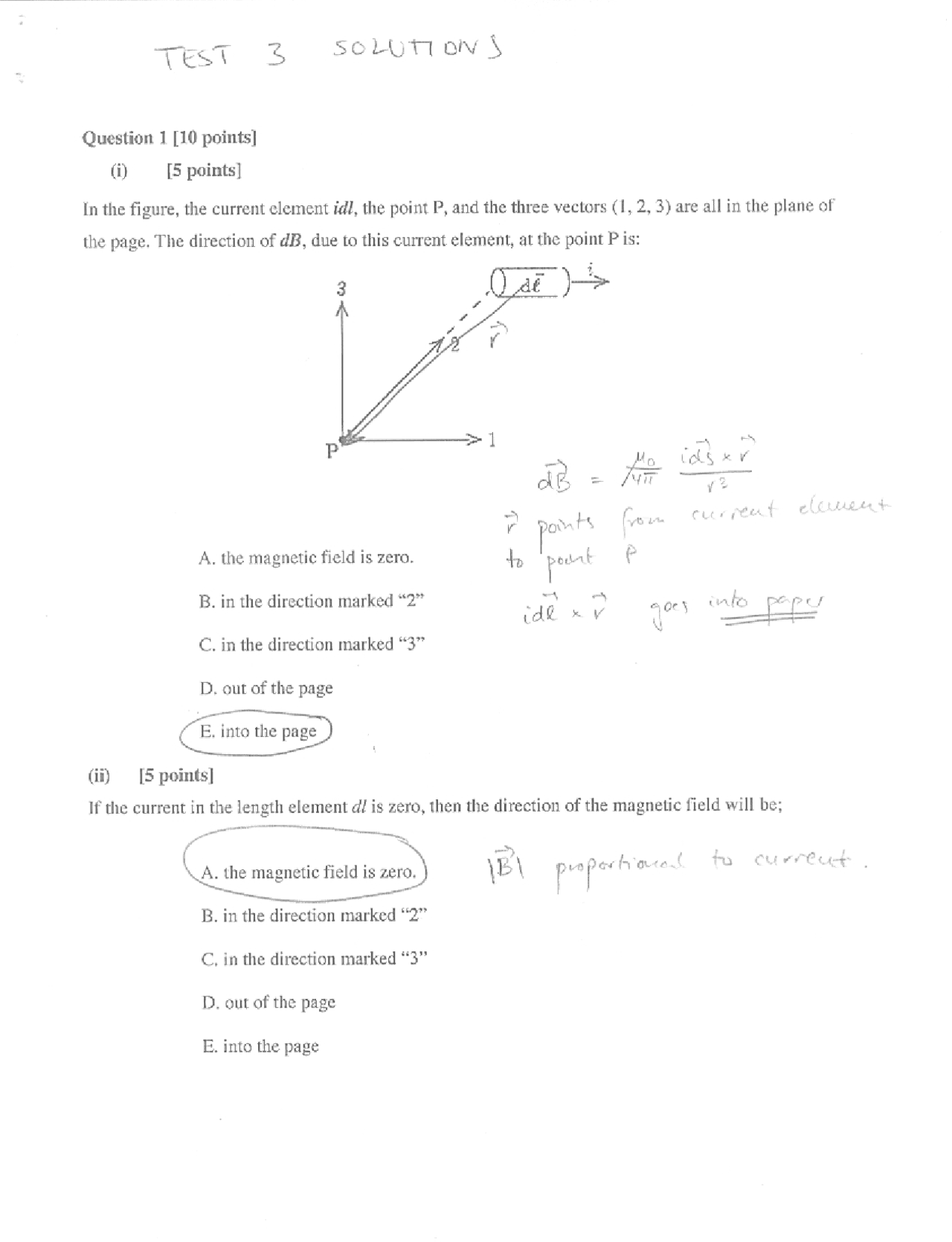 Test 3 Solutions - General Physics for Technology Student | PHYS 2102 ...