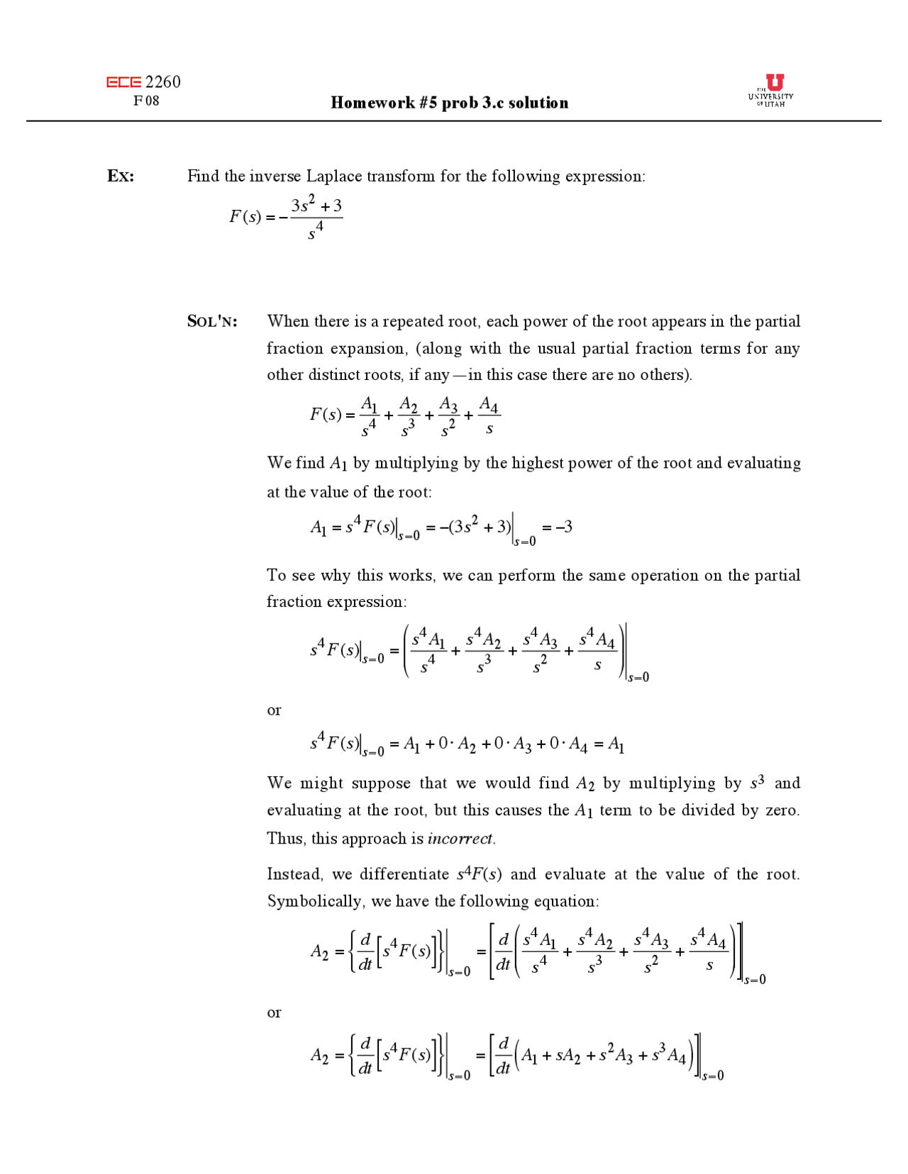Resolution To Homework 5 Fundamentals Of Electric Circuits Ece 2260
