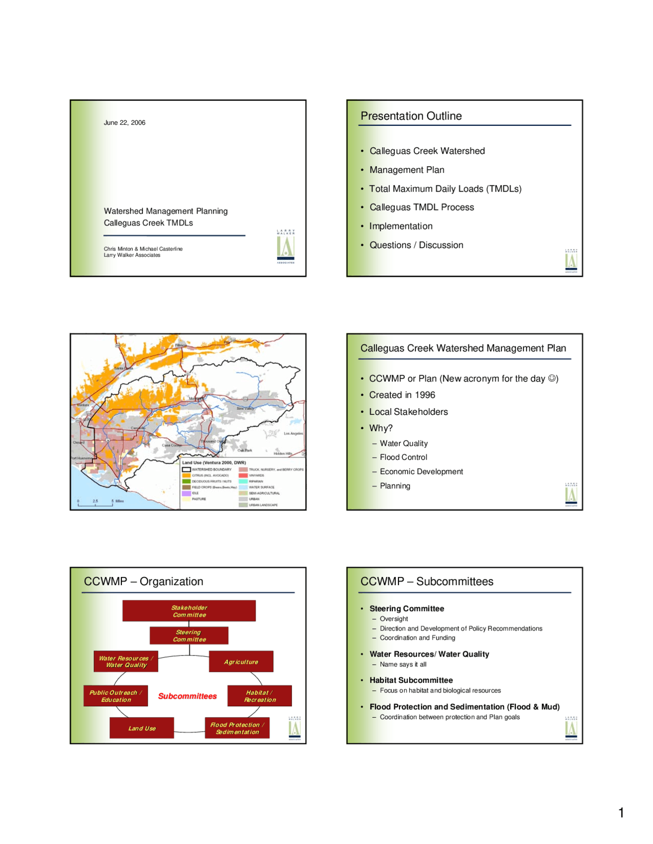 Watershed Management Planning Calleguas Creek Tmdls Lecture Slides