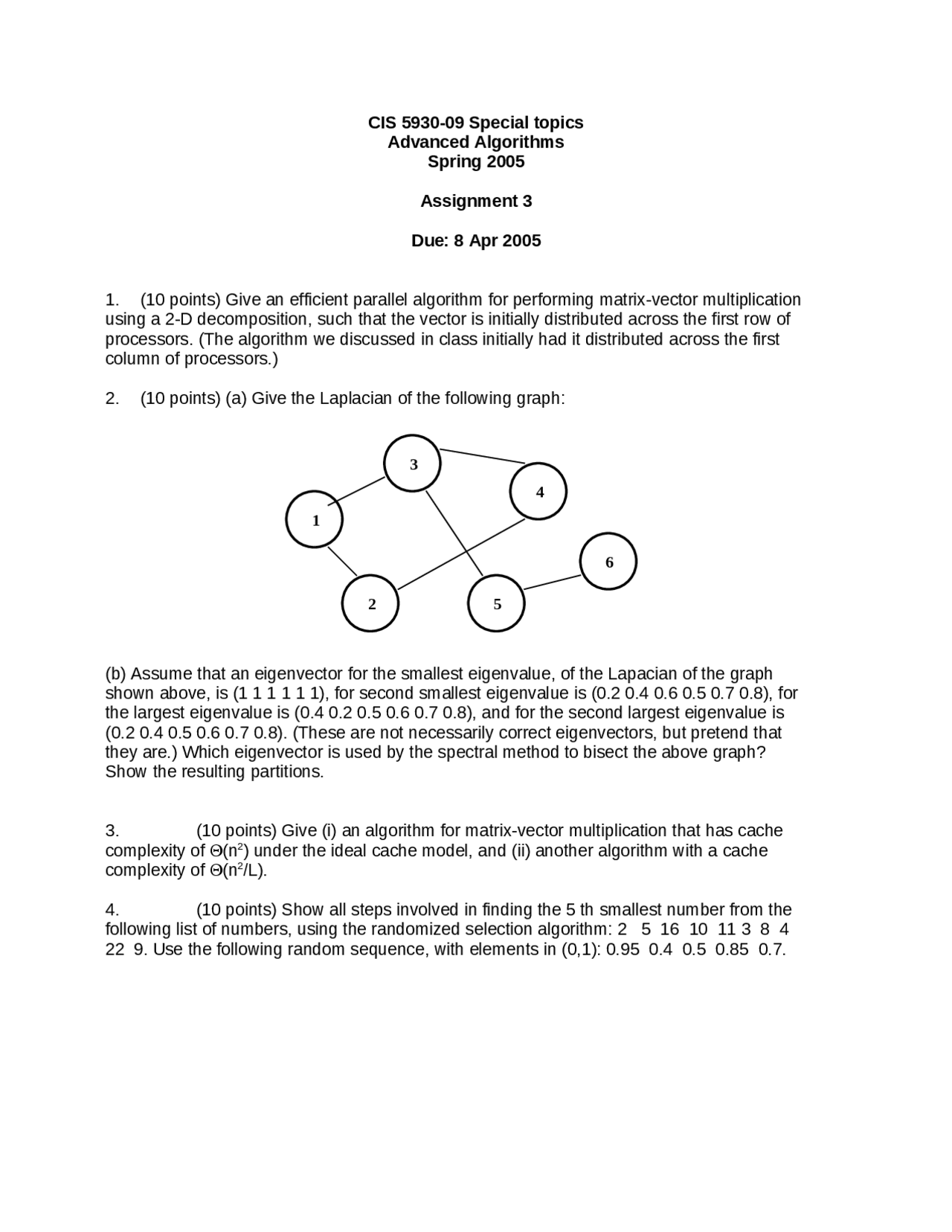 4 Questions on Monte Carlo Methods - Old Assignment 3 | CIS 5930 - Docsity