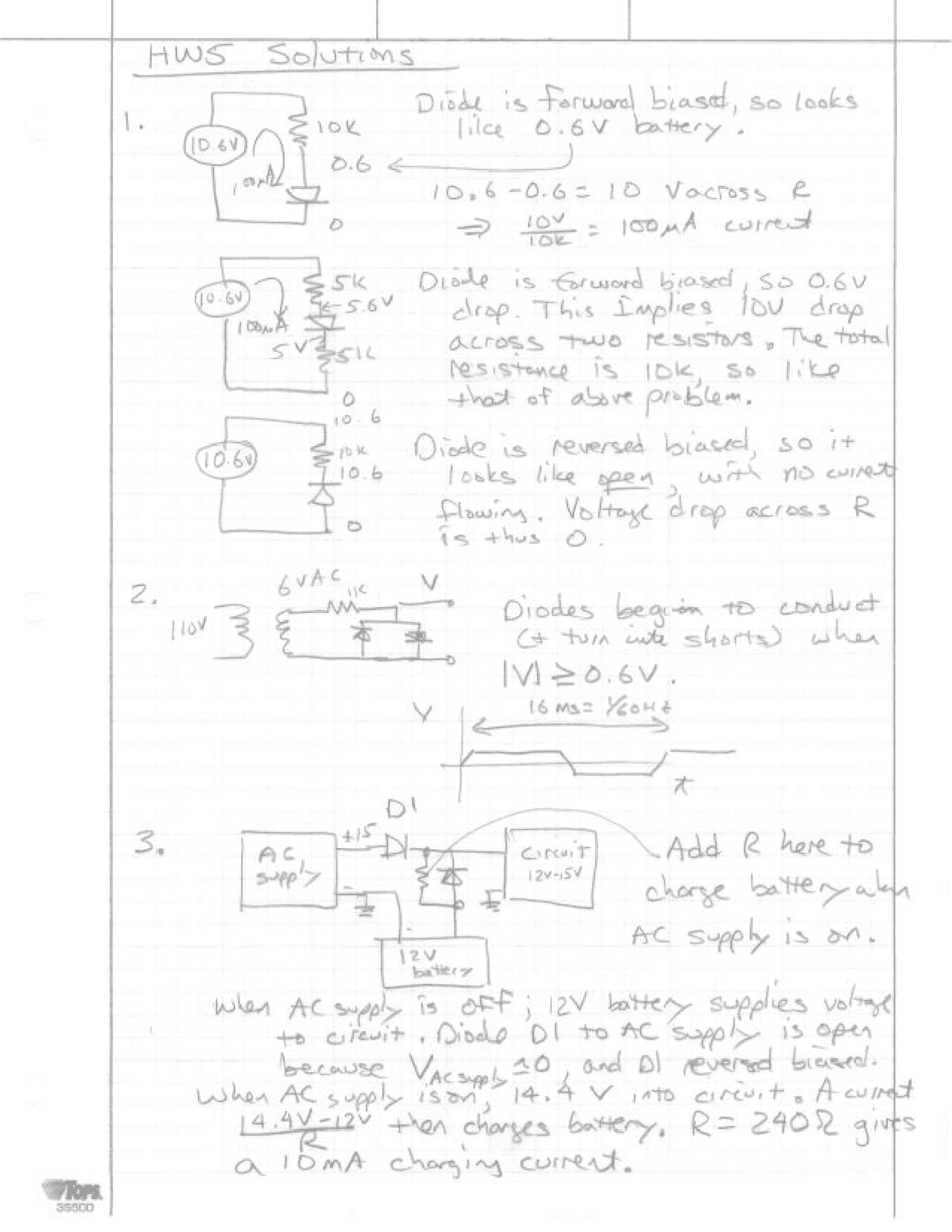 5 Questions With Problems Analog Electrons Assignment 5 Phys