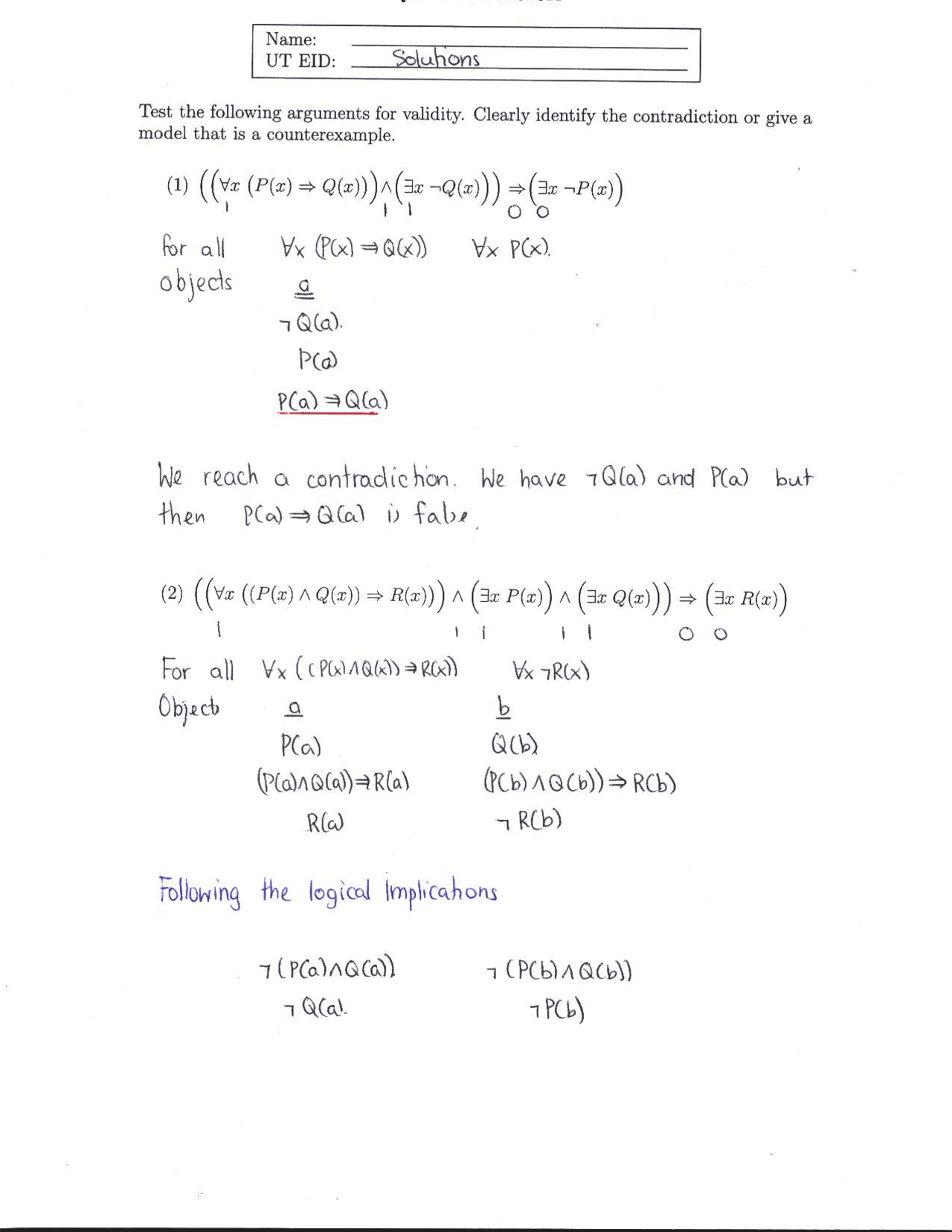 2 Solved Problems On Discrete Mathematics Quiz M 325k Docsity