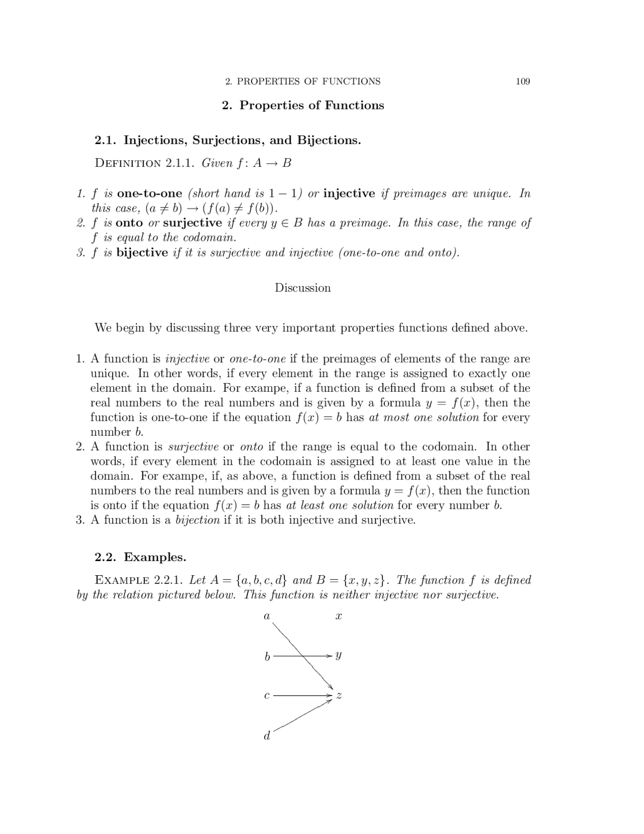 Lecture Notes On Properties Of Functions Mad 2104 Docsity