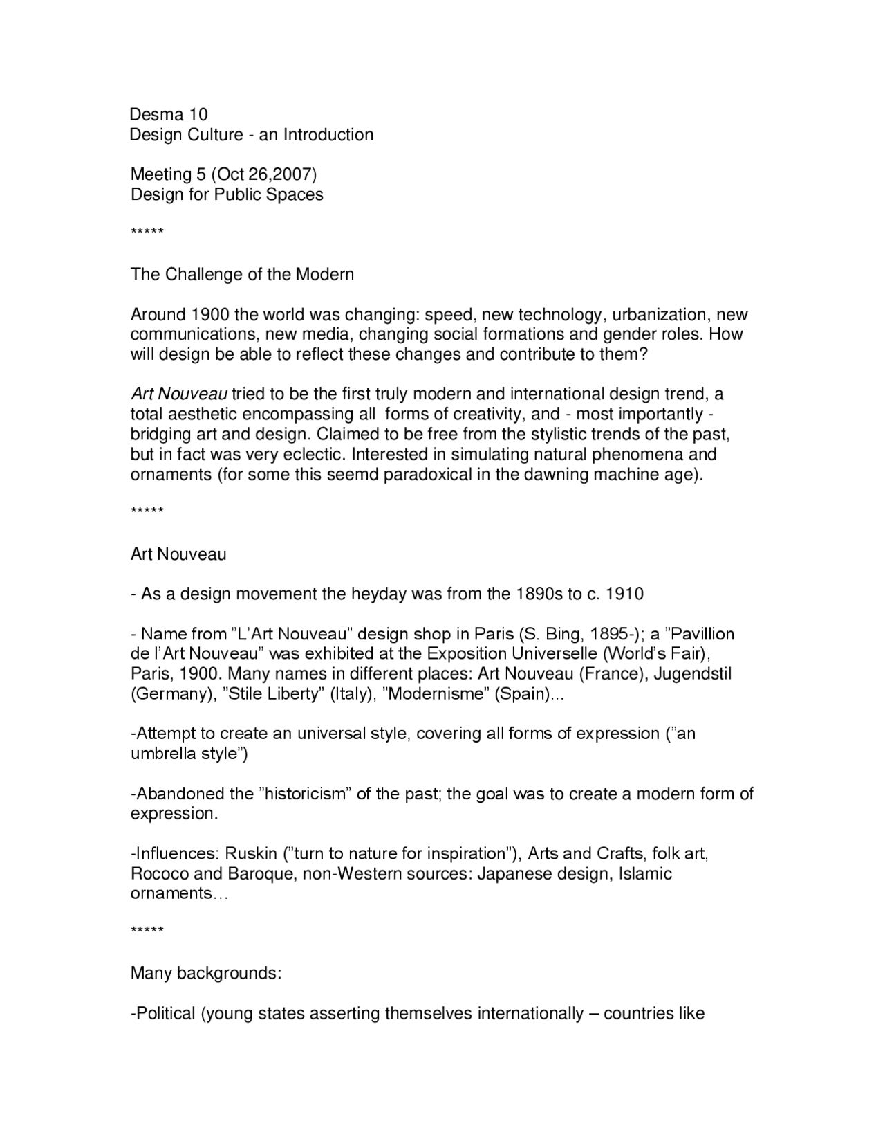 Art Nouveau and Constructivism: Shaping Modern Design - Prof. E.I ...