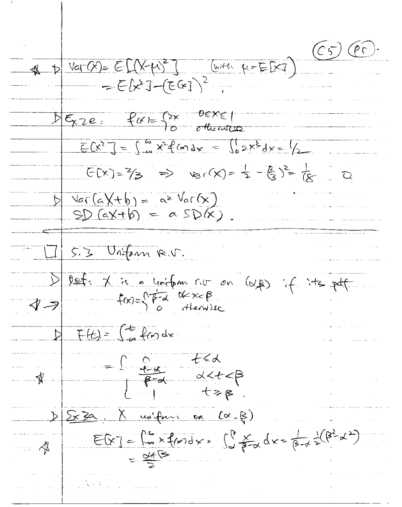Handwritten Notes on Bertrand Paradox - Probability I | M 362K - Docsity