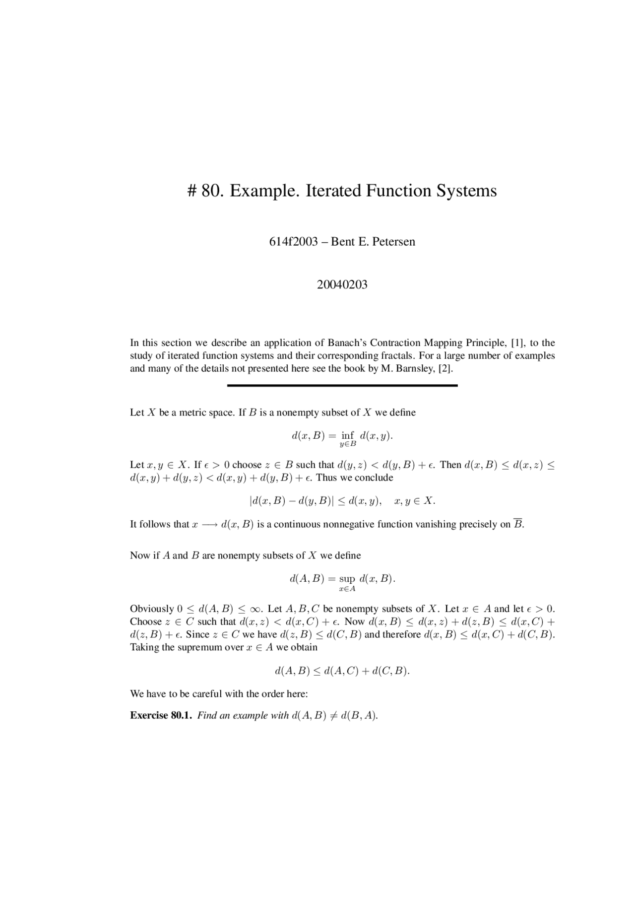 Fractals & Iterated Function Systems: Applying Banach's Contraction Mapping Principle | Study ...