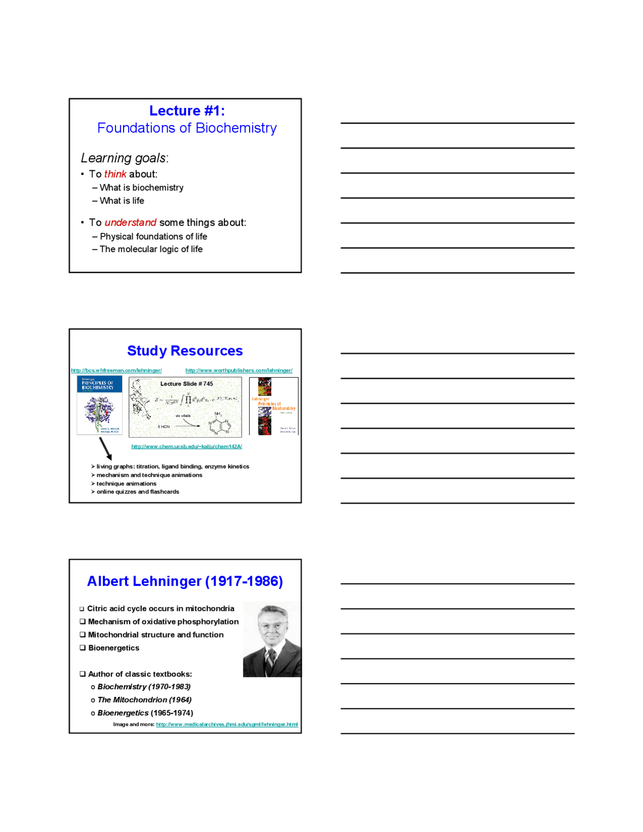 Foundations Of Biochemistry Lecture Slides Phil 142 Docsity