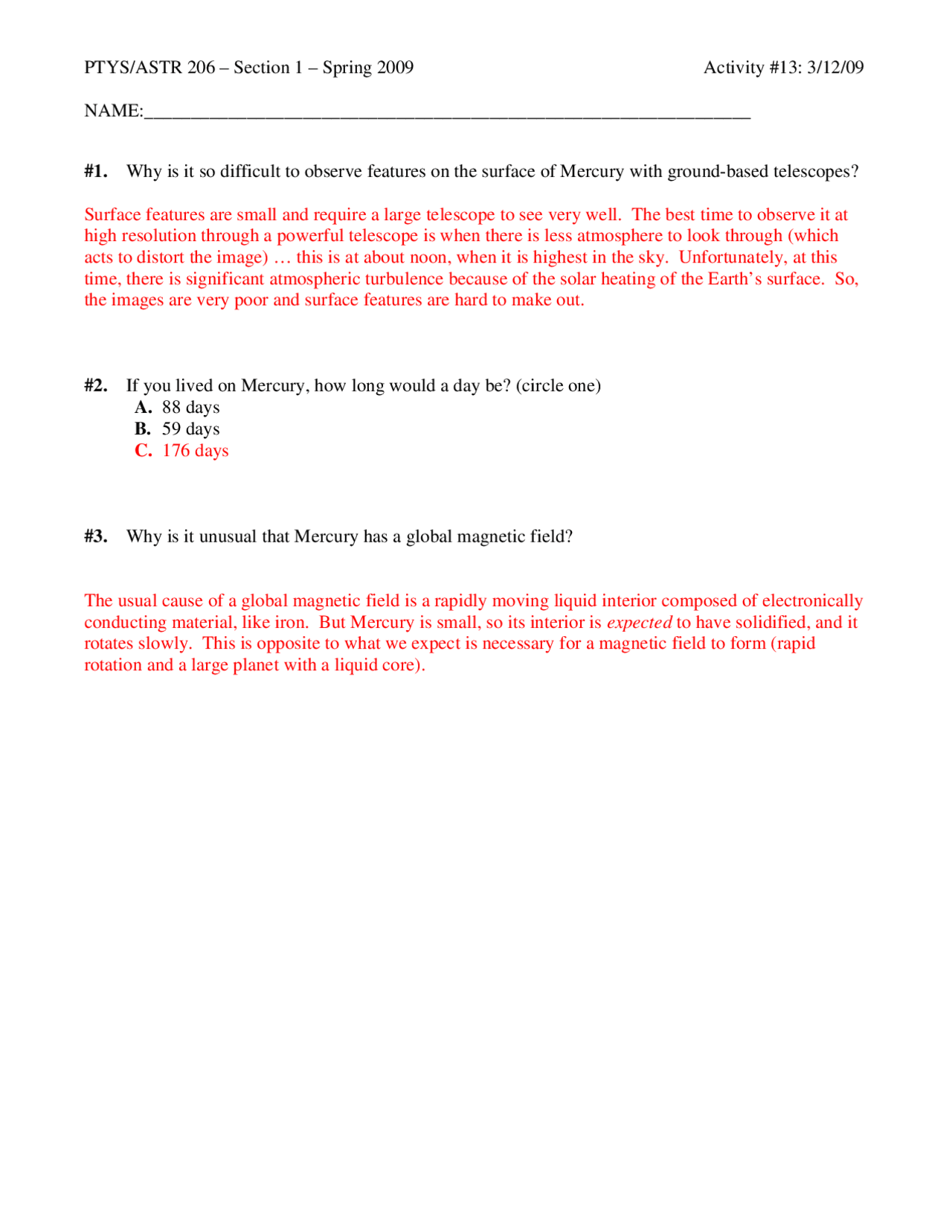 Homework 1 With Solutions Our Golden Age Of Planetary Exploration