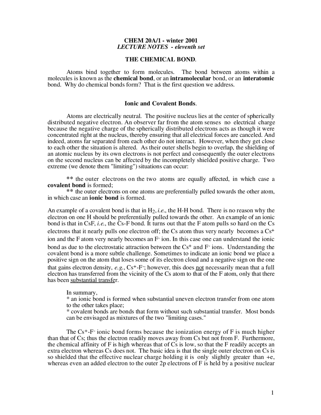 The Chemical Bond In Chemical Structures Study Guide CHEM 20A Docsity The Chemical Bond In Chemical Structures Study Guide CHEM 20A Docsity