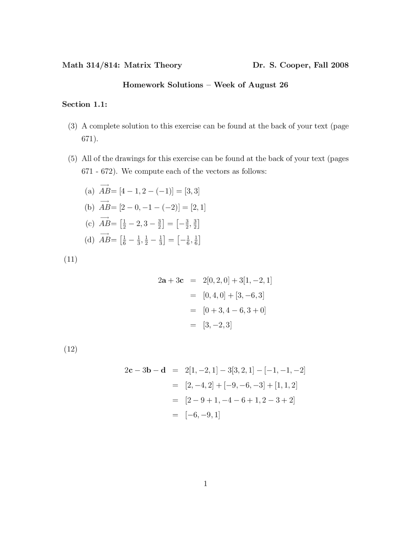 Assignment Solutions Applied Linear Algebra Math 314 Docsity
