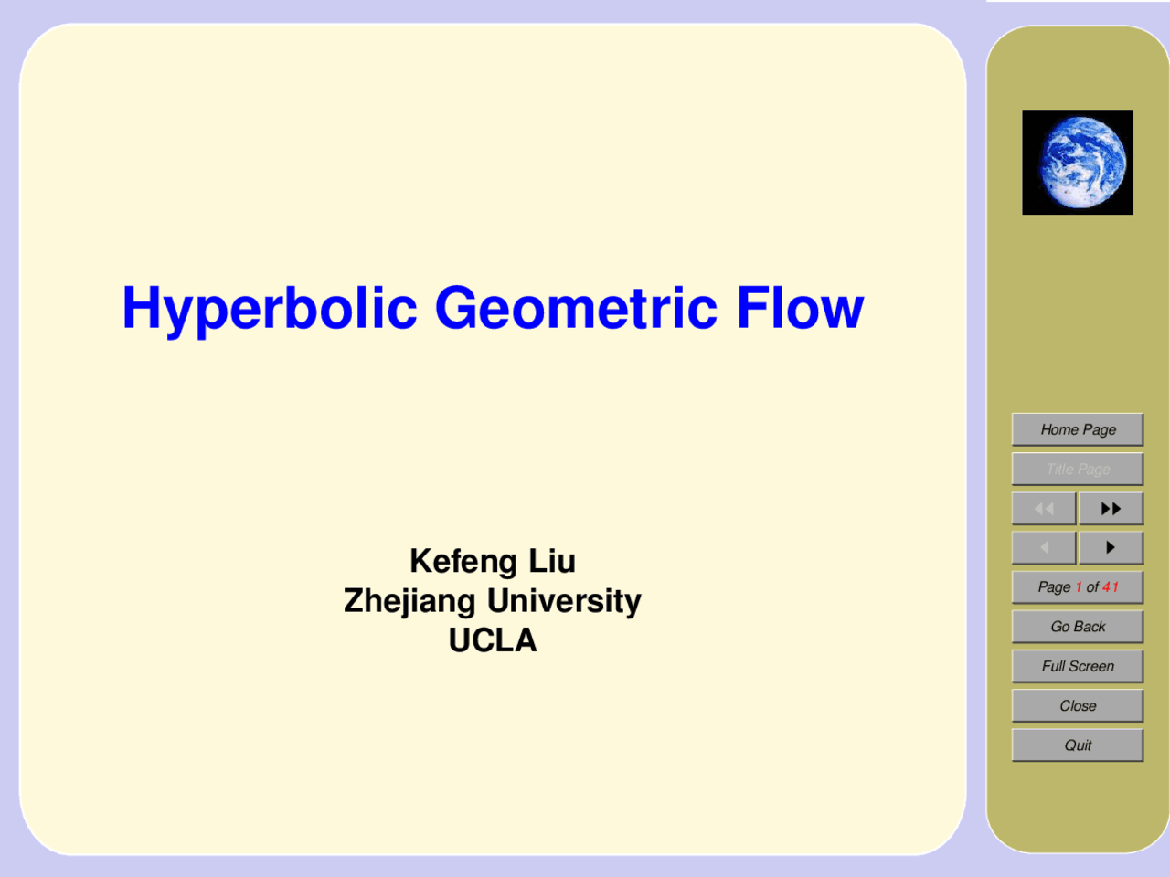 The Hyperbolic Geometric Flow - Outline | MATH 0209A - Docsity