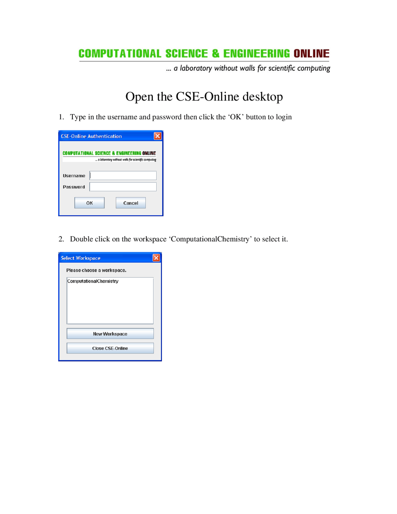 Open the CSE-Online desktop - Computational Science and Engineering Online | CHEM 3060 | Study ...