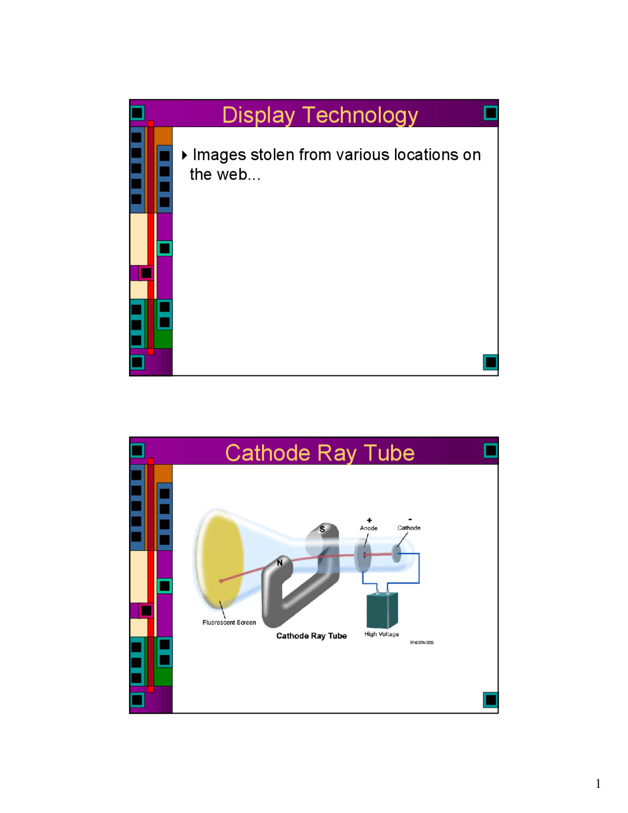 Computer Design Lab Display Technology Slides Cs 3710 Docsity