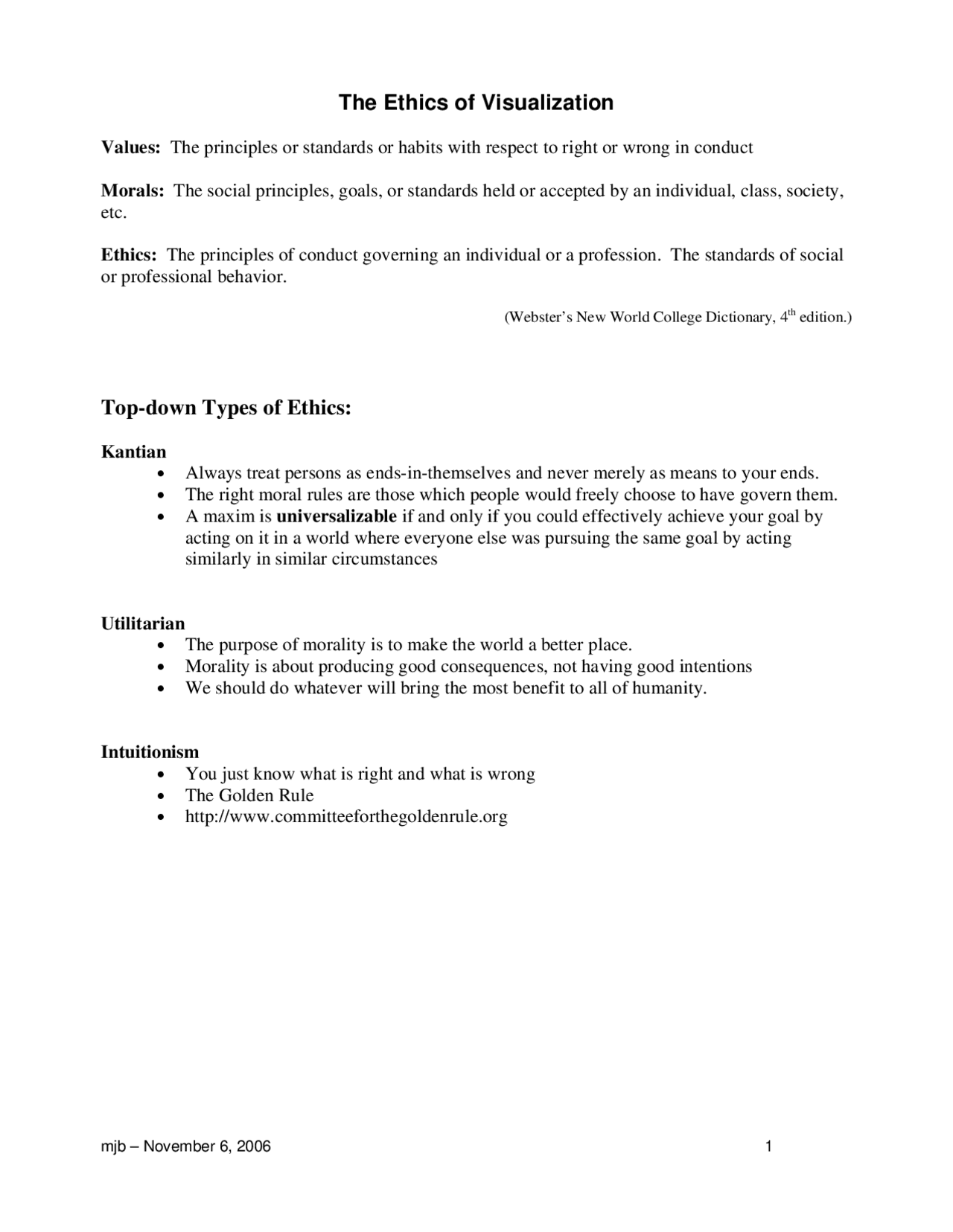 The Ethics of Visualization - Lecture Notes | CS 419 - Docsity