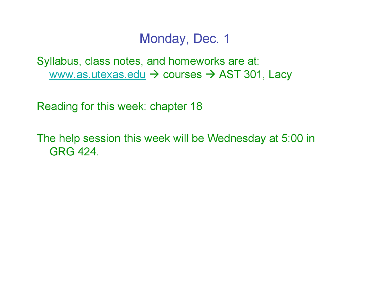 The Greenhouse Effect Lecture Slides Ast 301 Docsity