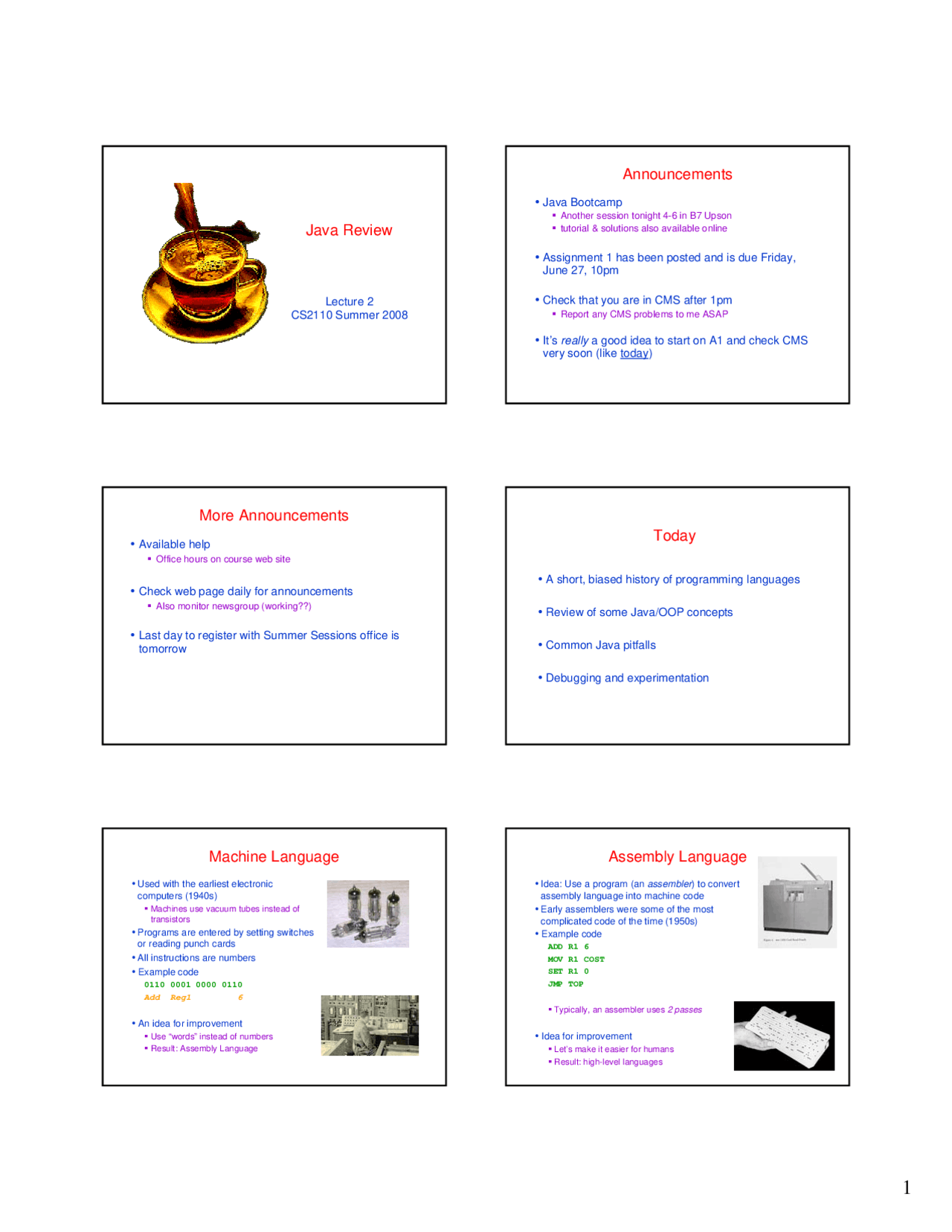 Slides On Java Review Object Oriented Programming And Data Structures
