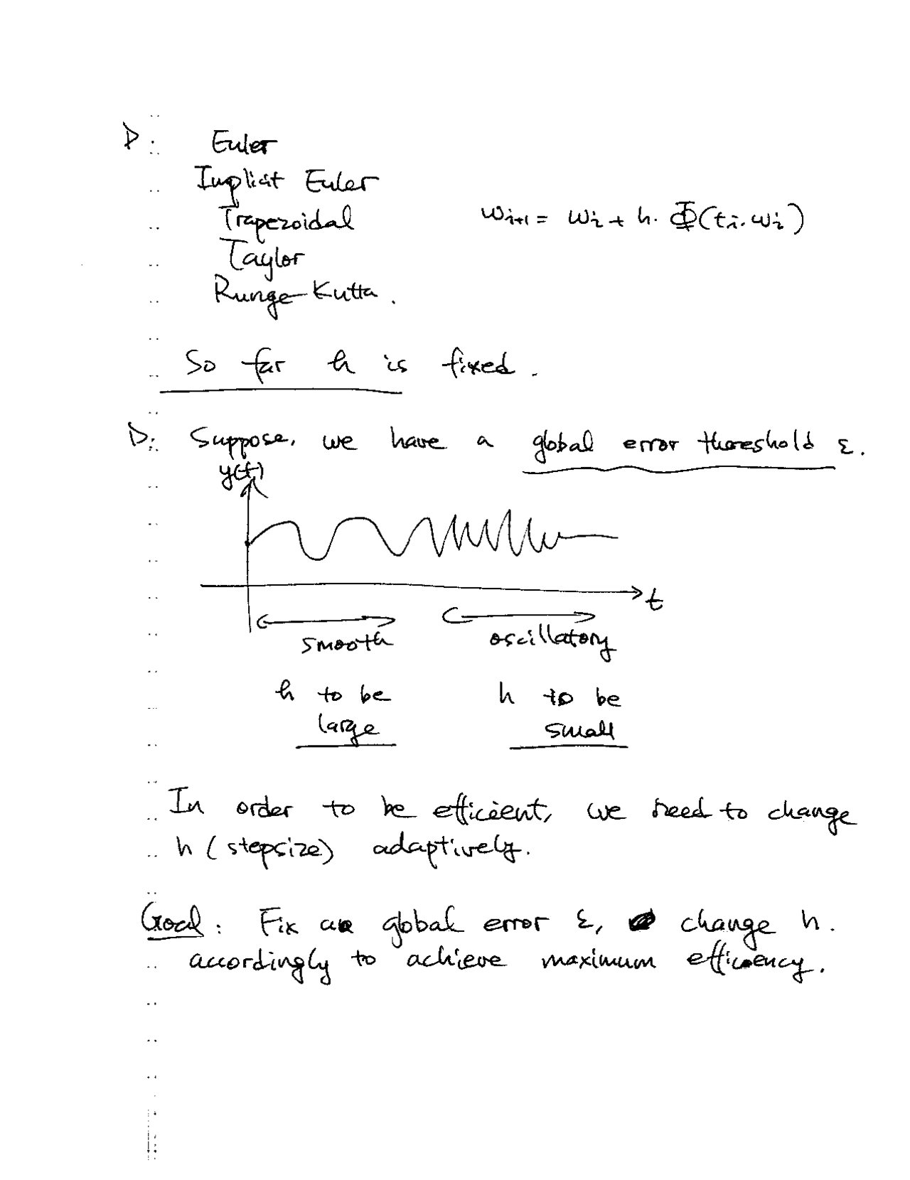 Notes on Euler, Implicit Euler, Trapezoid, Taylor's and Runge-Kutta | M ...