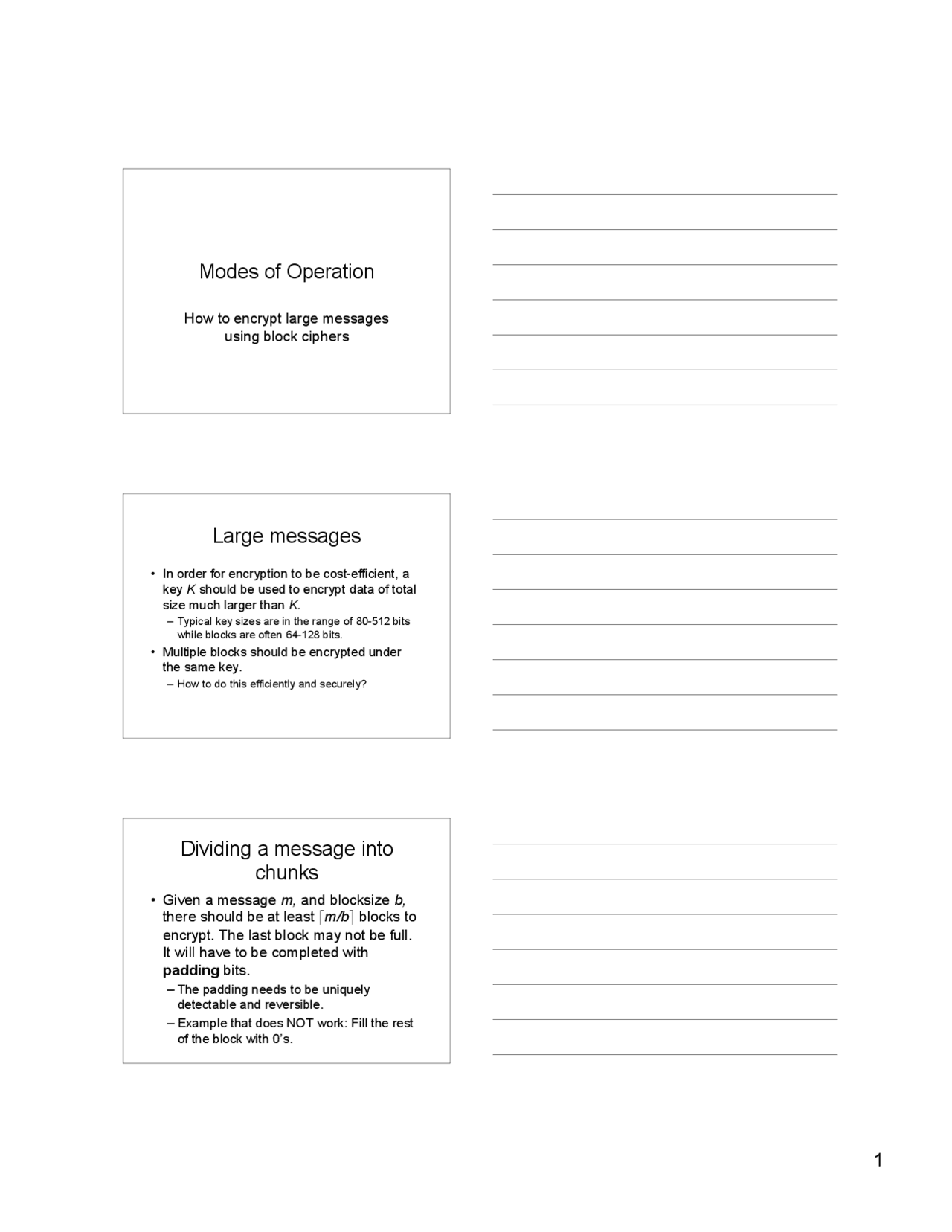 Modes Of Operation How To Encrypt Large Messages Using Block Ciphers